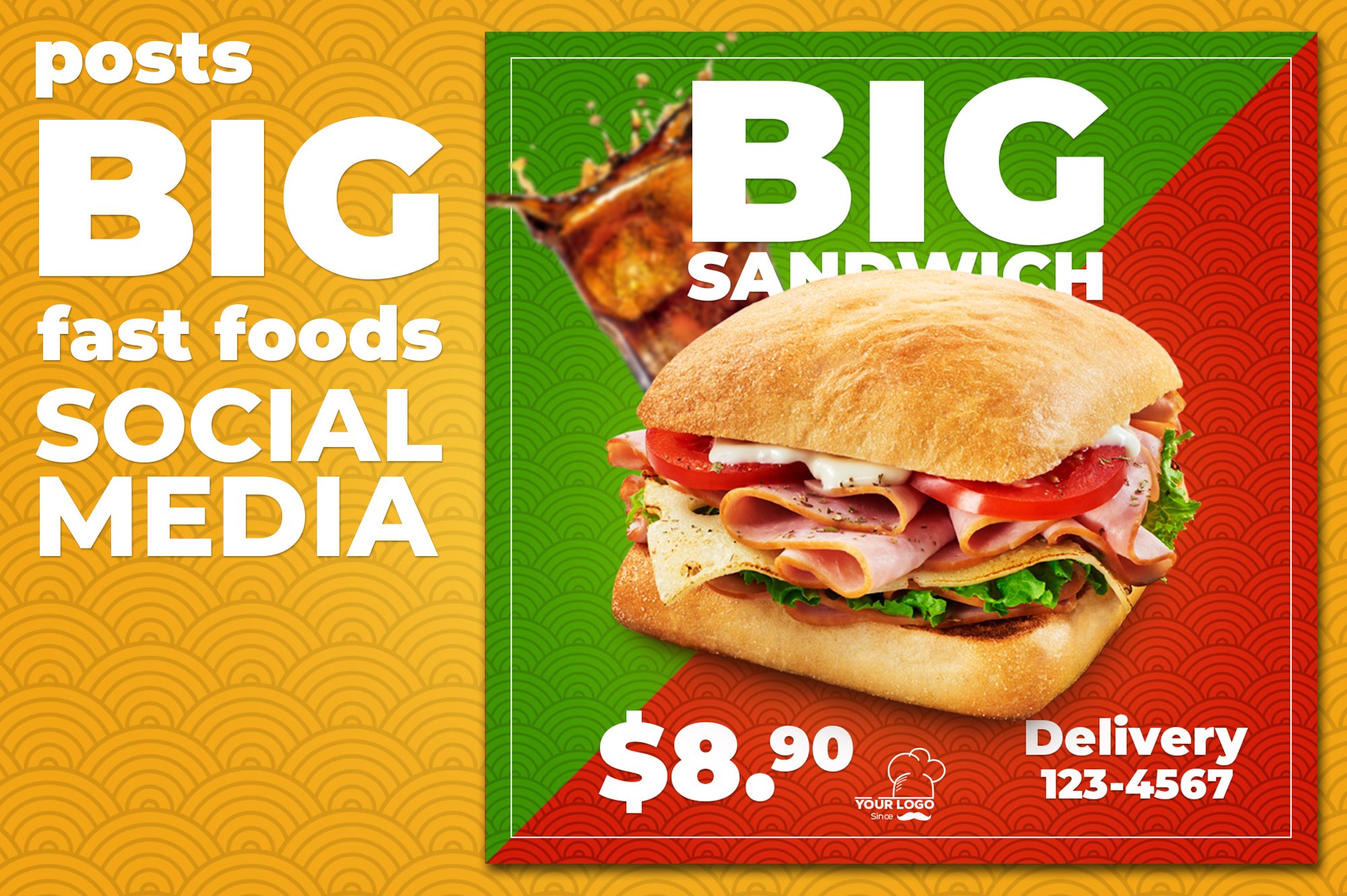 Social Media Fast Foods (190282) | Branding | Design Bundles