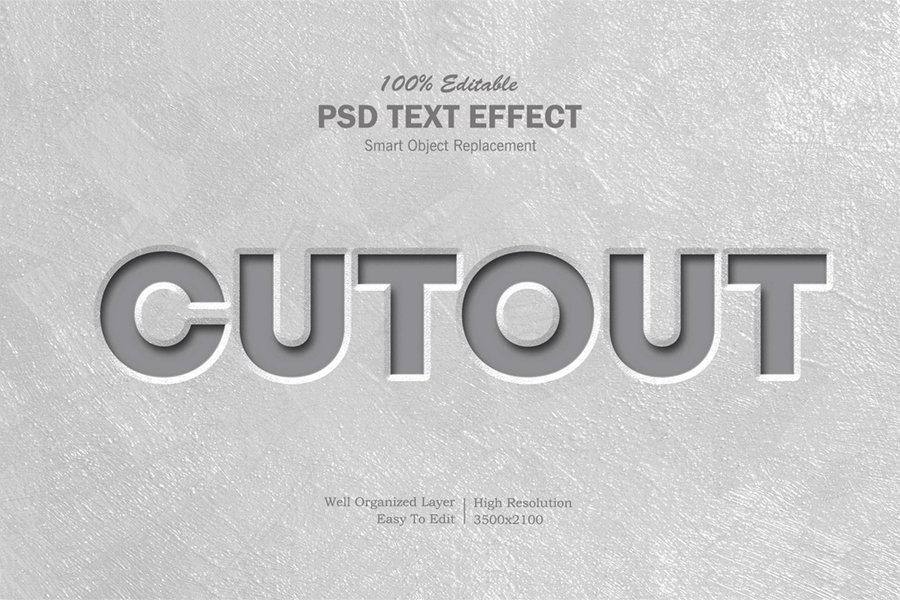 CutOut Text Effect (721523) | Layer Styles | Design Bundles