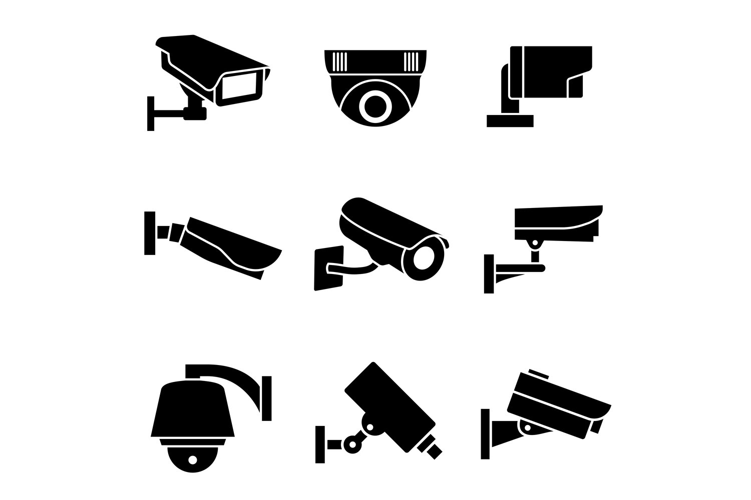 Video surveillance security cameras (761166) | Illustrations | Design ...