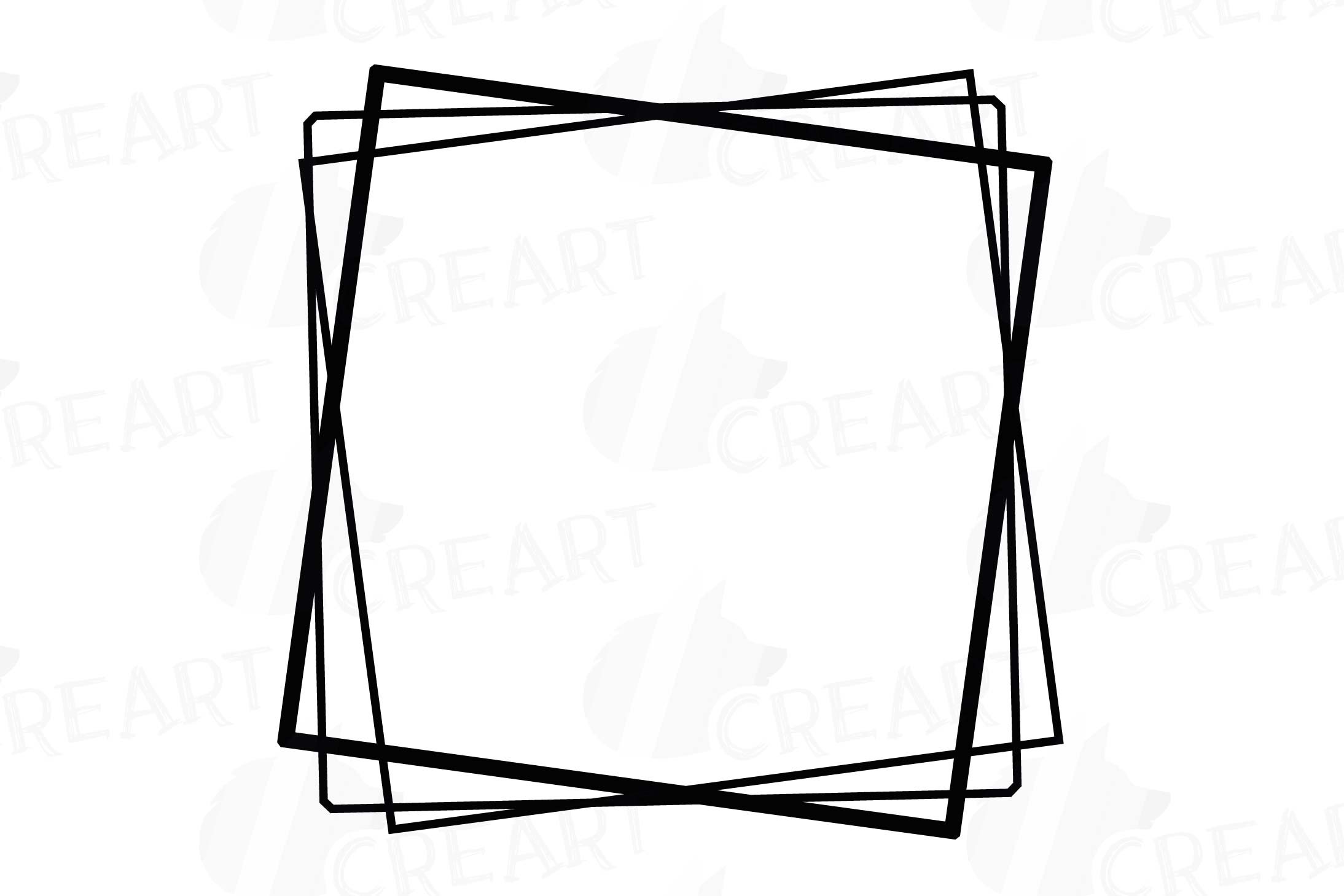 Elegant geometric black frames, lineal frames clip art (156624 ...