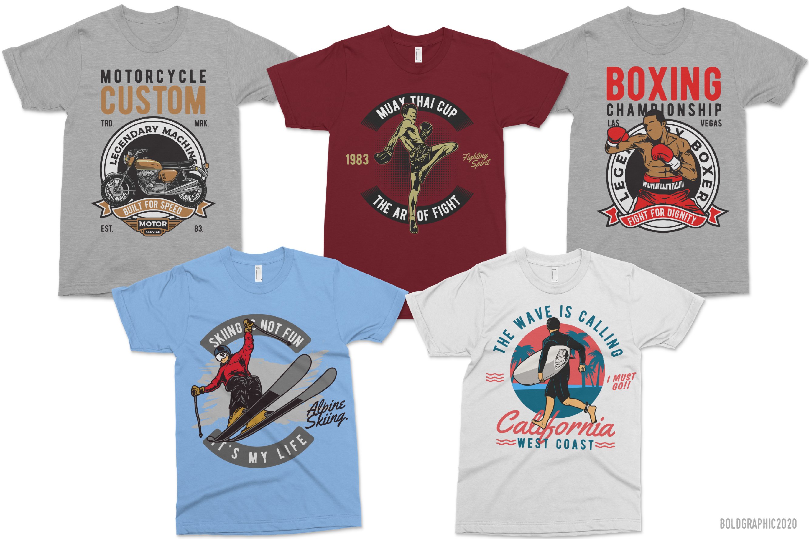 55 t-shirt design collection (1100337) | Illustrations | Design Bundles