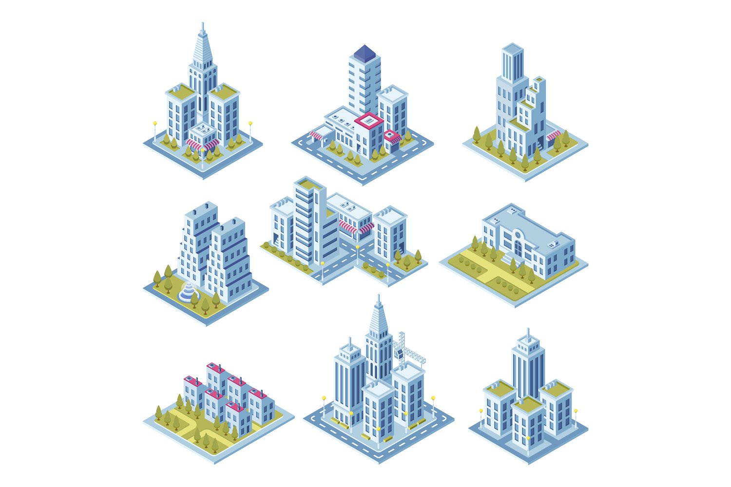 Isometric city architecture, cityscape building, landscape g (958916 ...