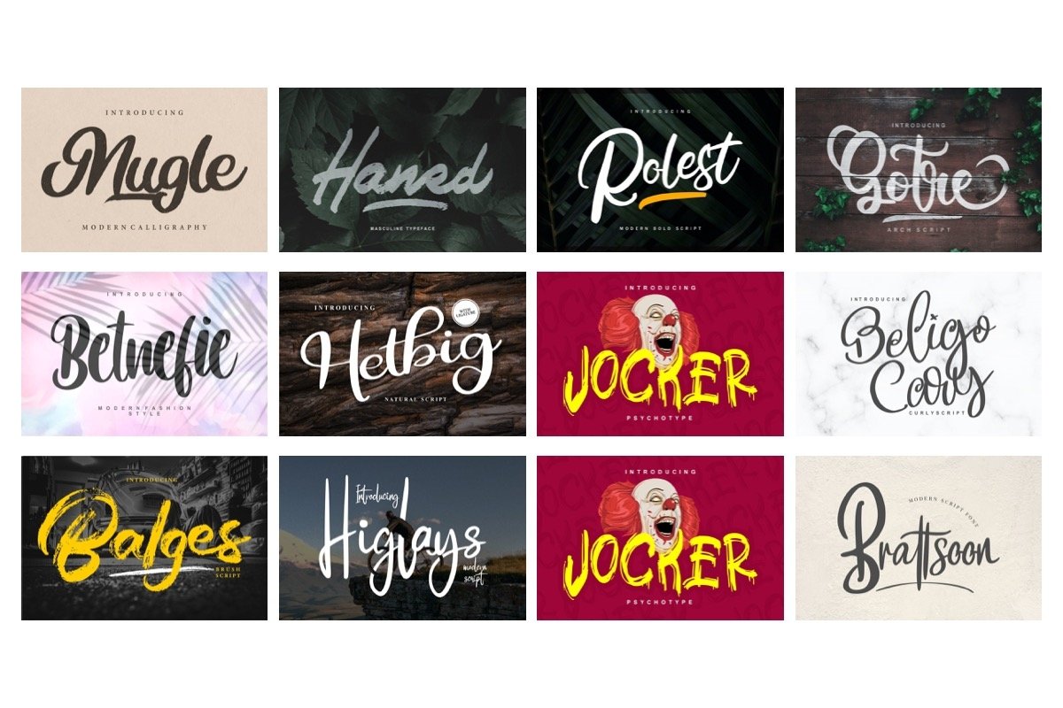 Mega Exclusive Font Bundle - 350 Font (804176) | Display | Font Bundles