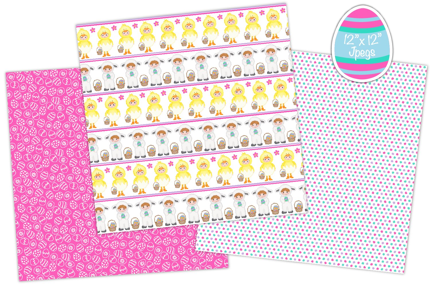 easter digital paper, Easter patterns, easter - P36 (214375) | Patterns ...