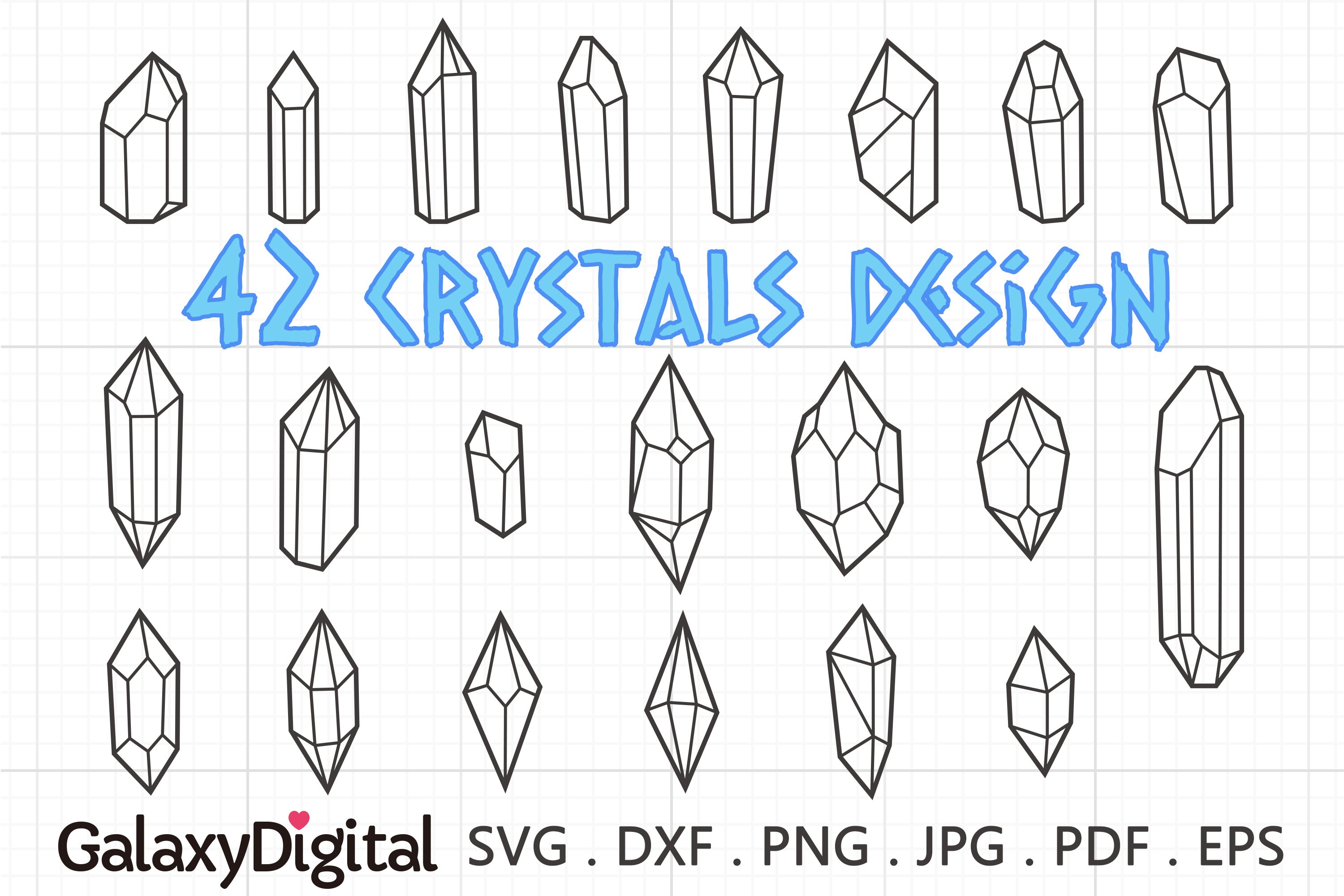 Crystal SVG, Gemstone SVG (1008418) | Cut Files | Design Bundles
