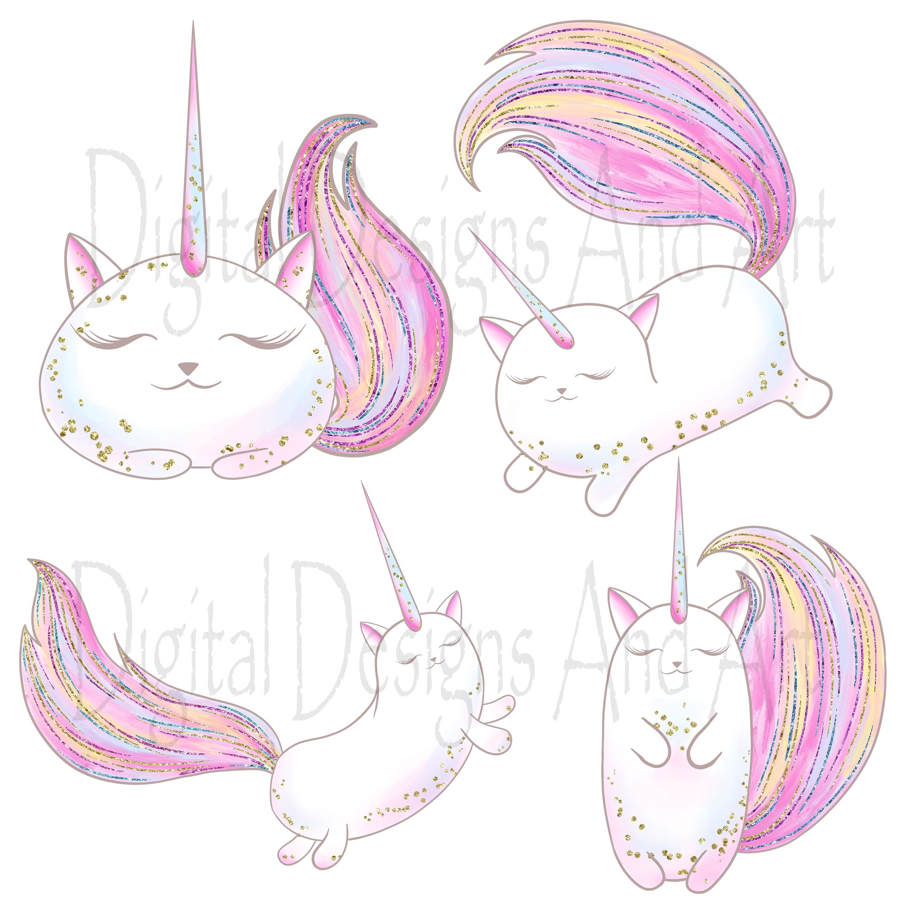 Caticorn clipart (86413) | Illustrations | Design Bundles