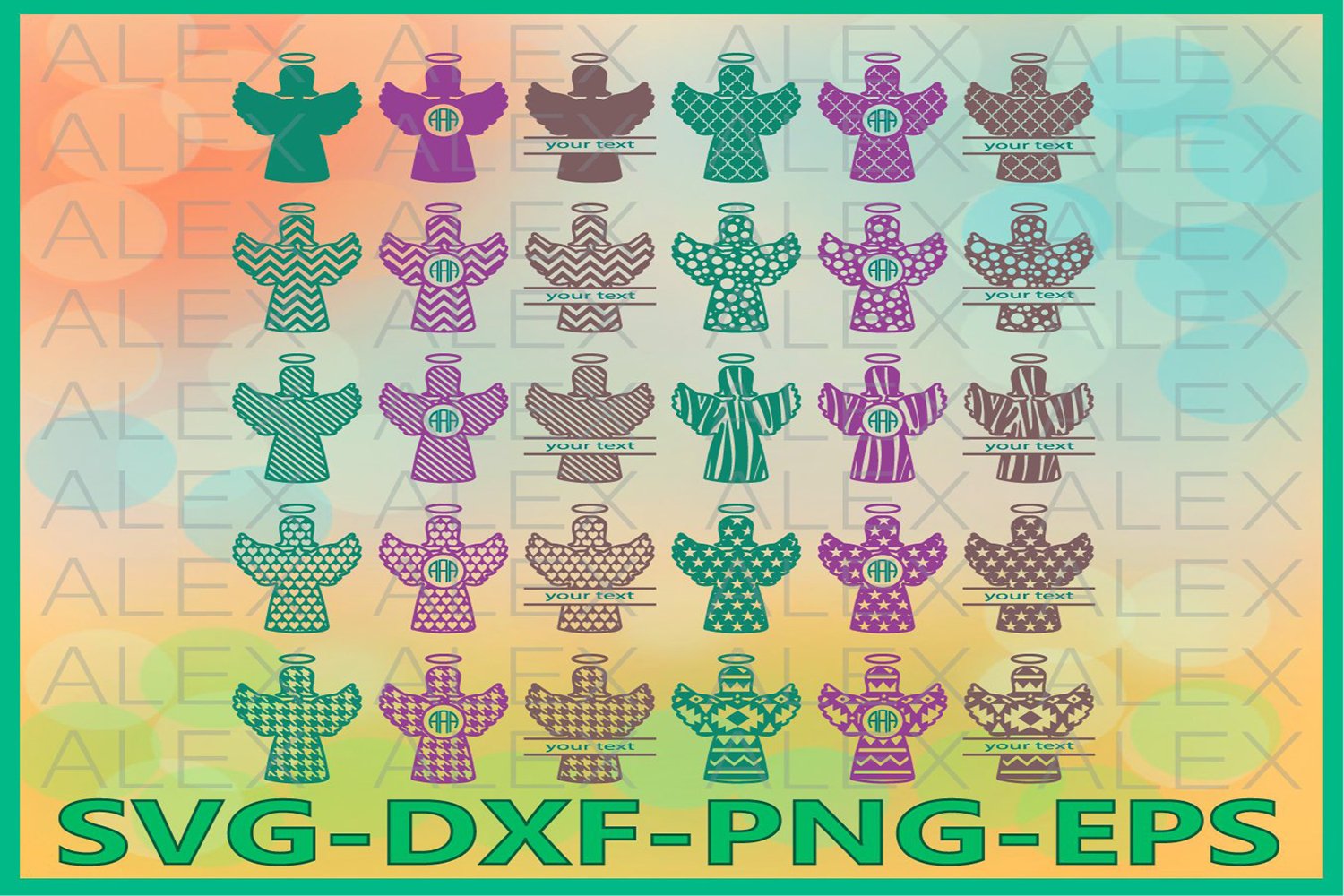 Christmas Angels Frames SVG, Angel Monogram svg (226303) | SVGs ...