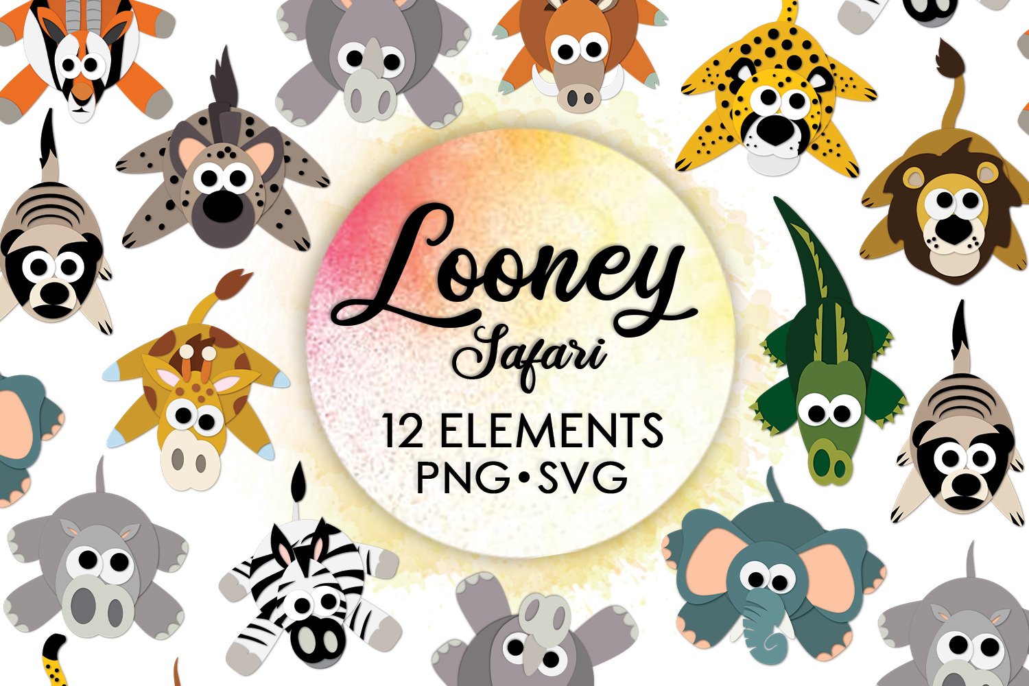 African Animals, Safari, Svg Bundle, Animal Bundle, Elephant (688646 ...