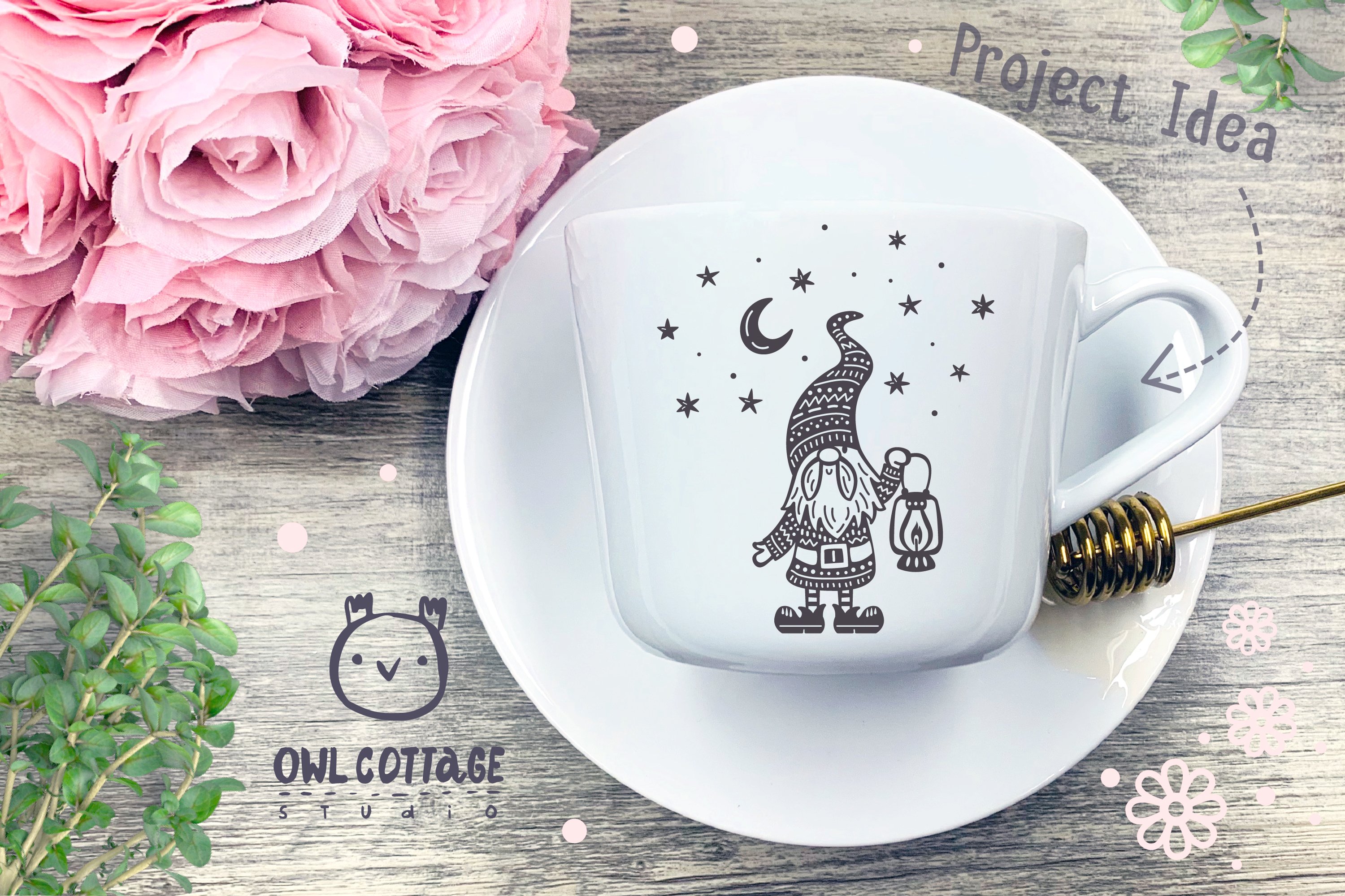 Scandinavian Gnomes SVG, Good Night Gnome with Lantern, Tomt (419151 ...