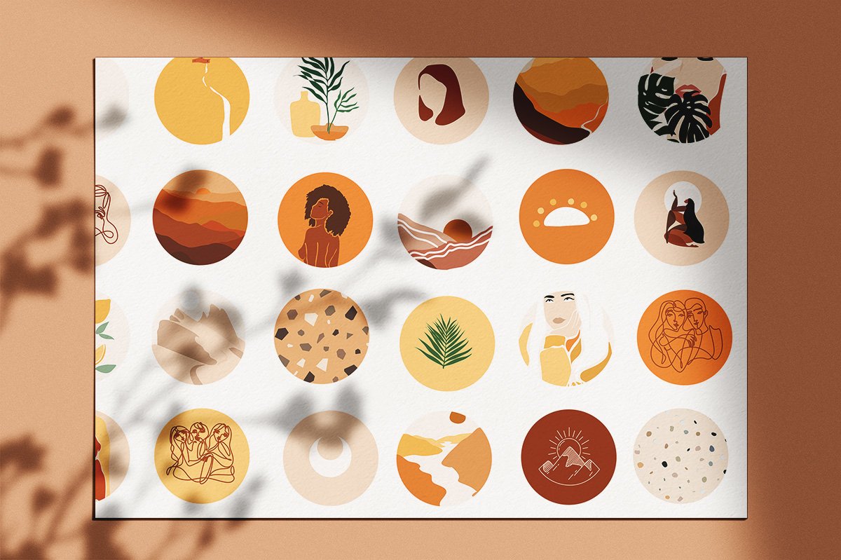 boho instagram story highlight icons. boho icons (551251) | Branding ...