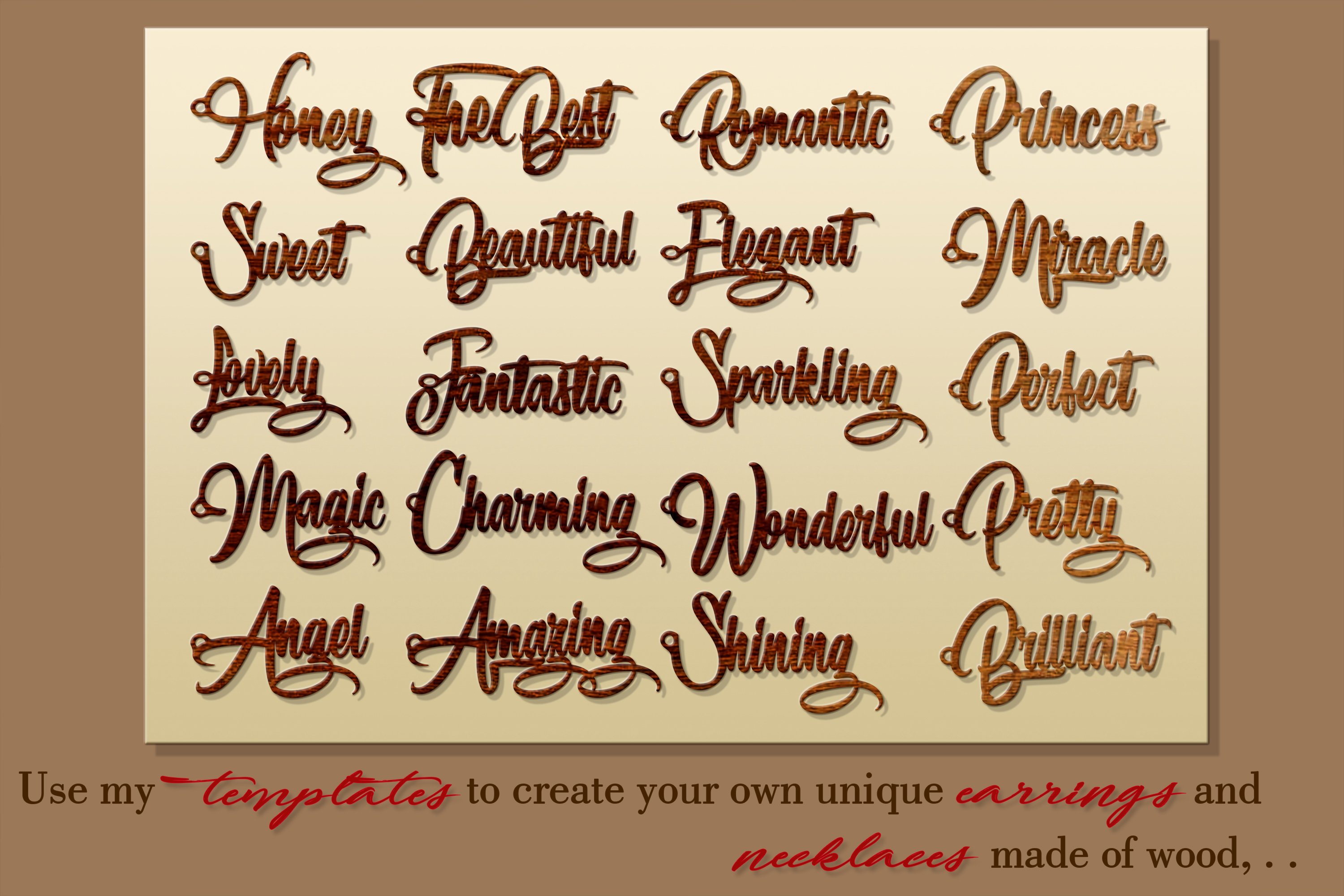 20 Words earrings svg Leather earrings svg Necklace svg (368713) | Cut ...