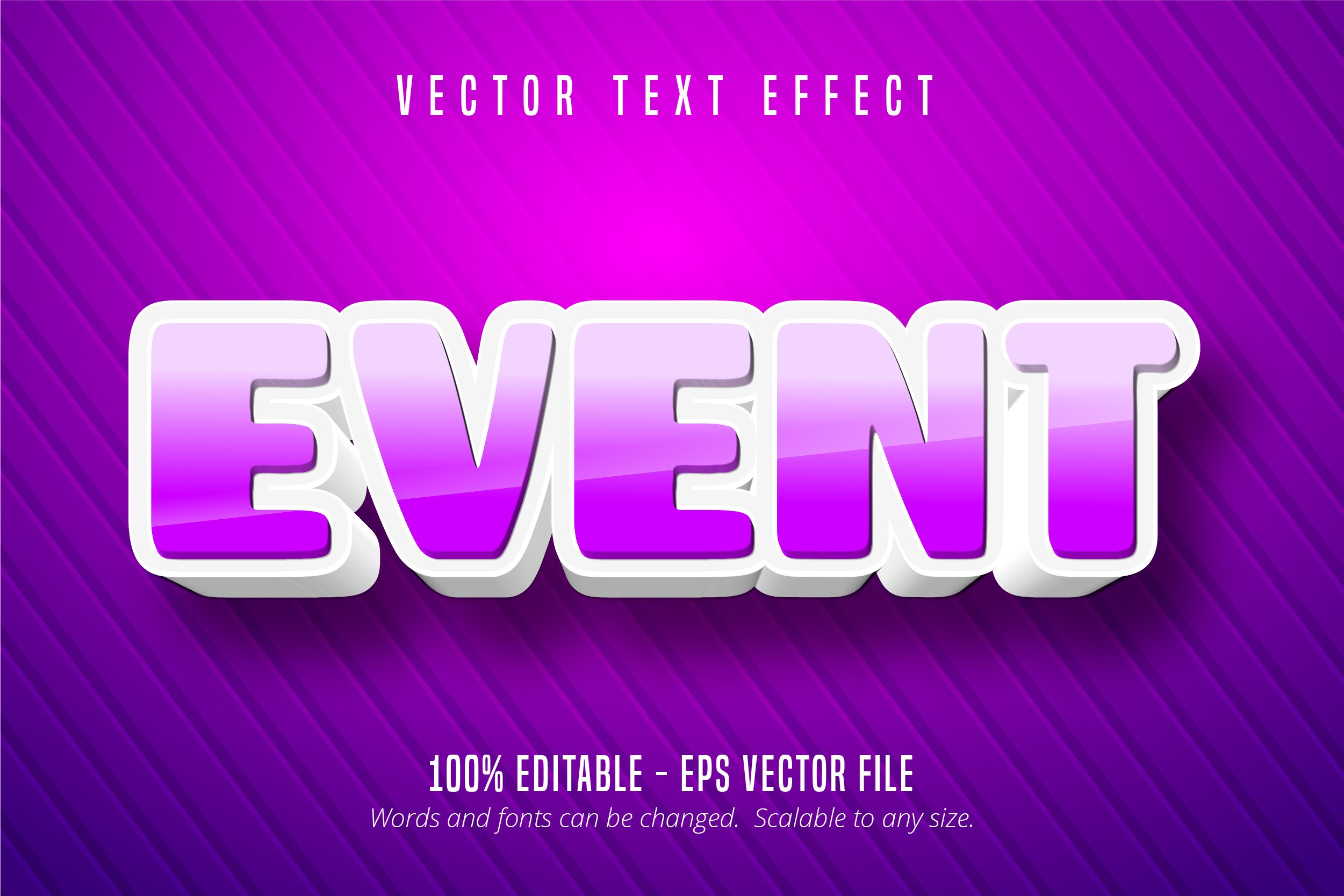 Event text, cartoon style editable text effect (876536) | Illustrator ...
