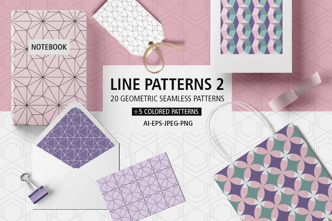 Line Patterns 2 (47206) | Backgrounds | Design Bundles
