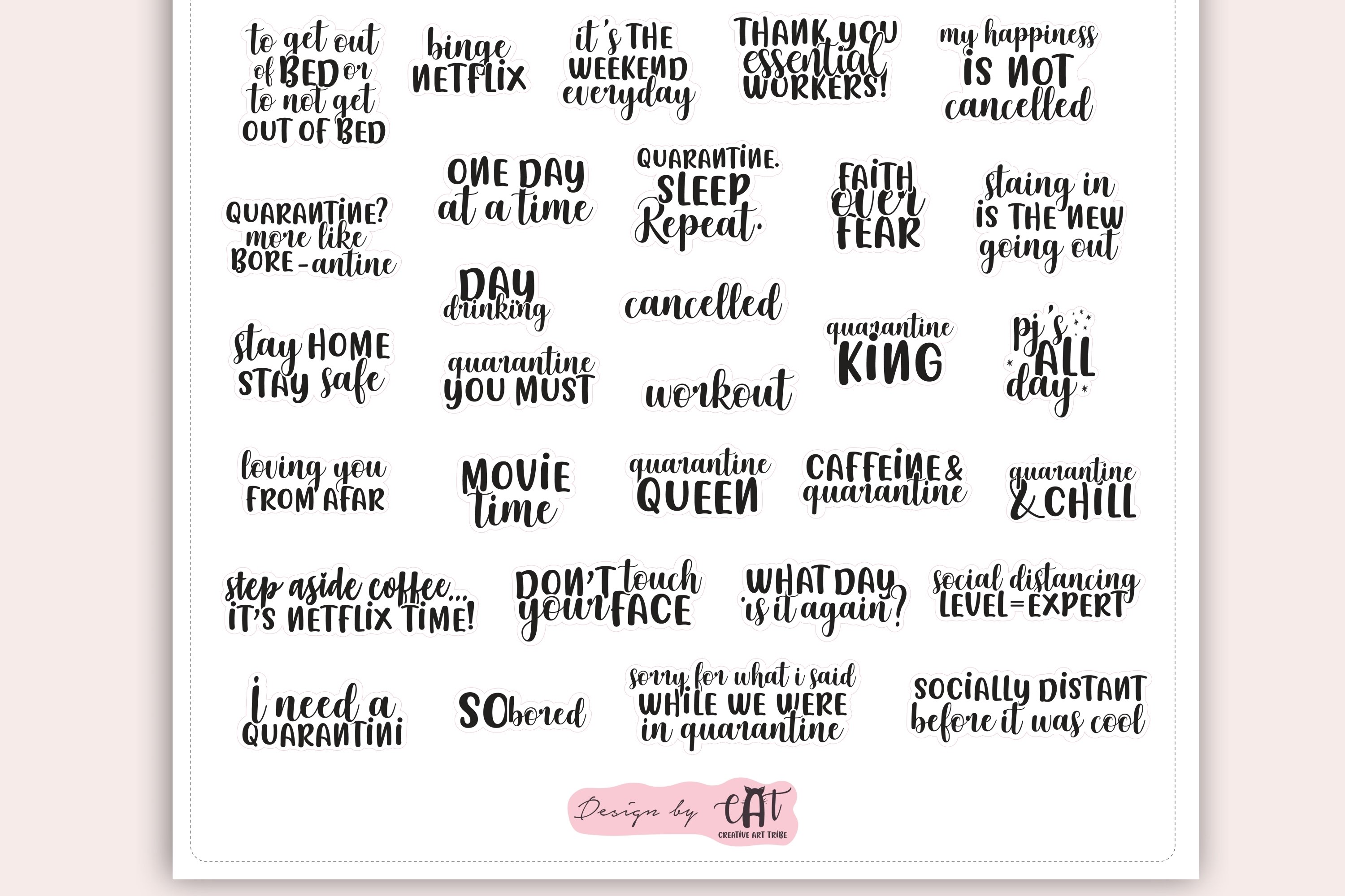 Quarantine Sayings, Quarantine Quotes, Printable Stickers (563660 ...