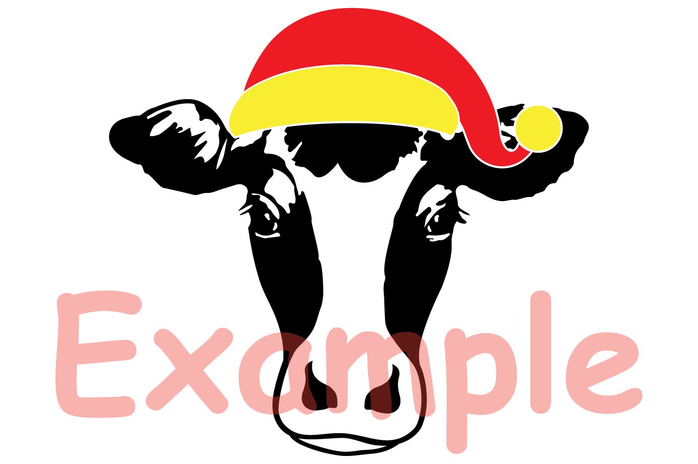 Christmas Cow Head cowboy Farm Milk hat 920S (125515) | SVGs | Design ...