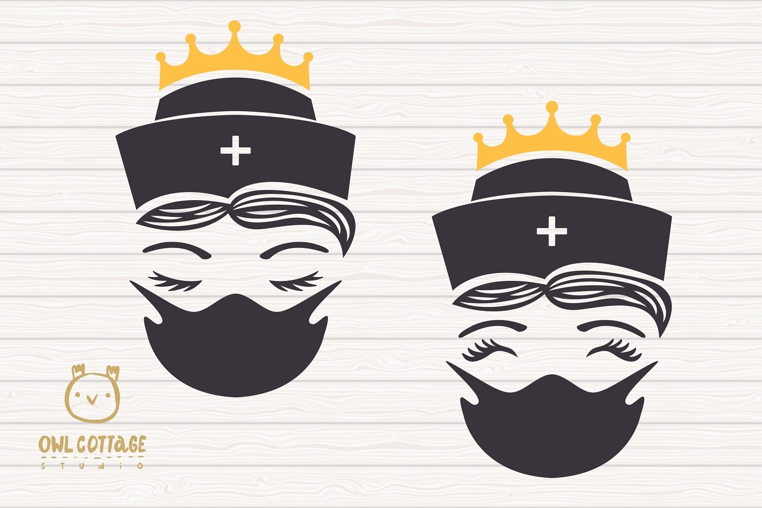 Nurse with mask svg, Crown the nurse svg, Nurse Tattoo (731758) | Cut ...