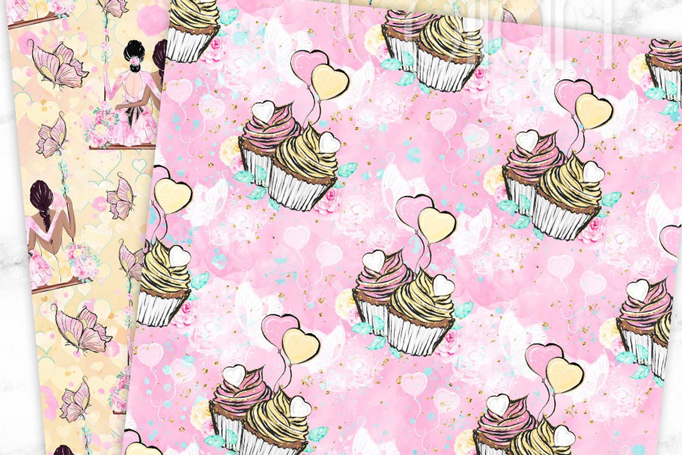 Friends Digital Paper, Floral Paper Pack, Best Friends (777176 ...