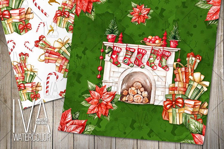 Seamless Christmas Digital Paper Pack (367786) | Illustrations | Design ...