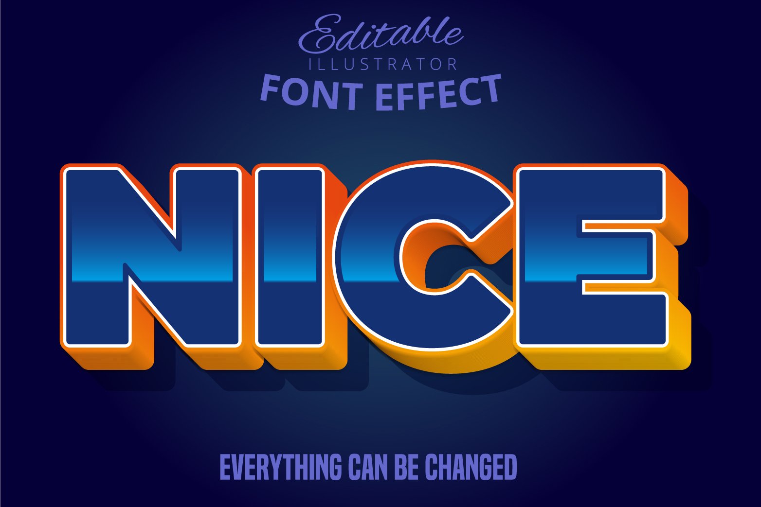 Nice text, editable font effect (542263) | Illustrator Plugins | Design ...