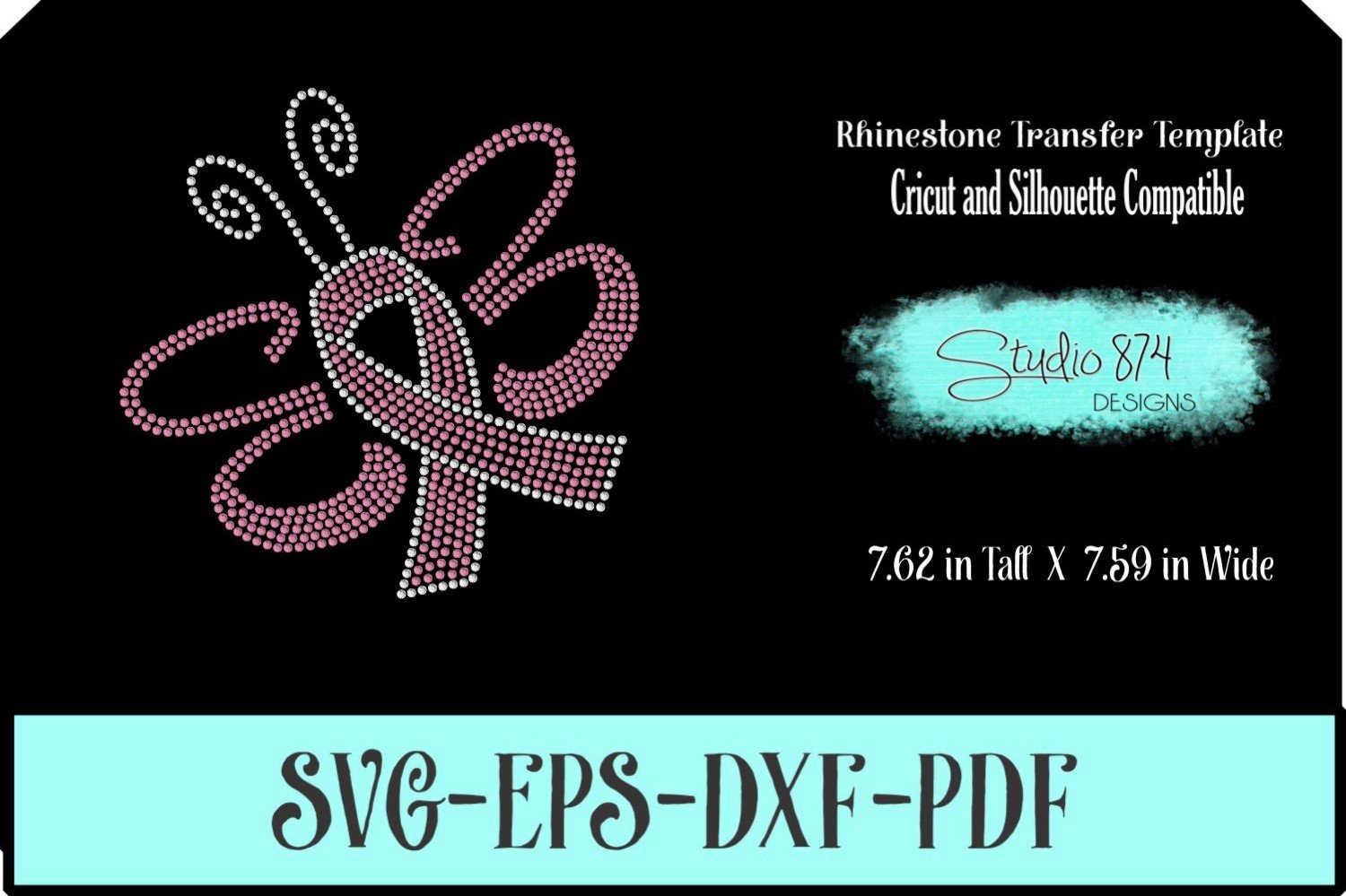 eps Download digital Rhinestone template Sunflower Pink Ribbon svg plt ...