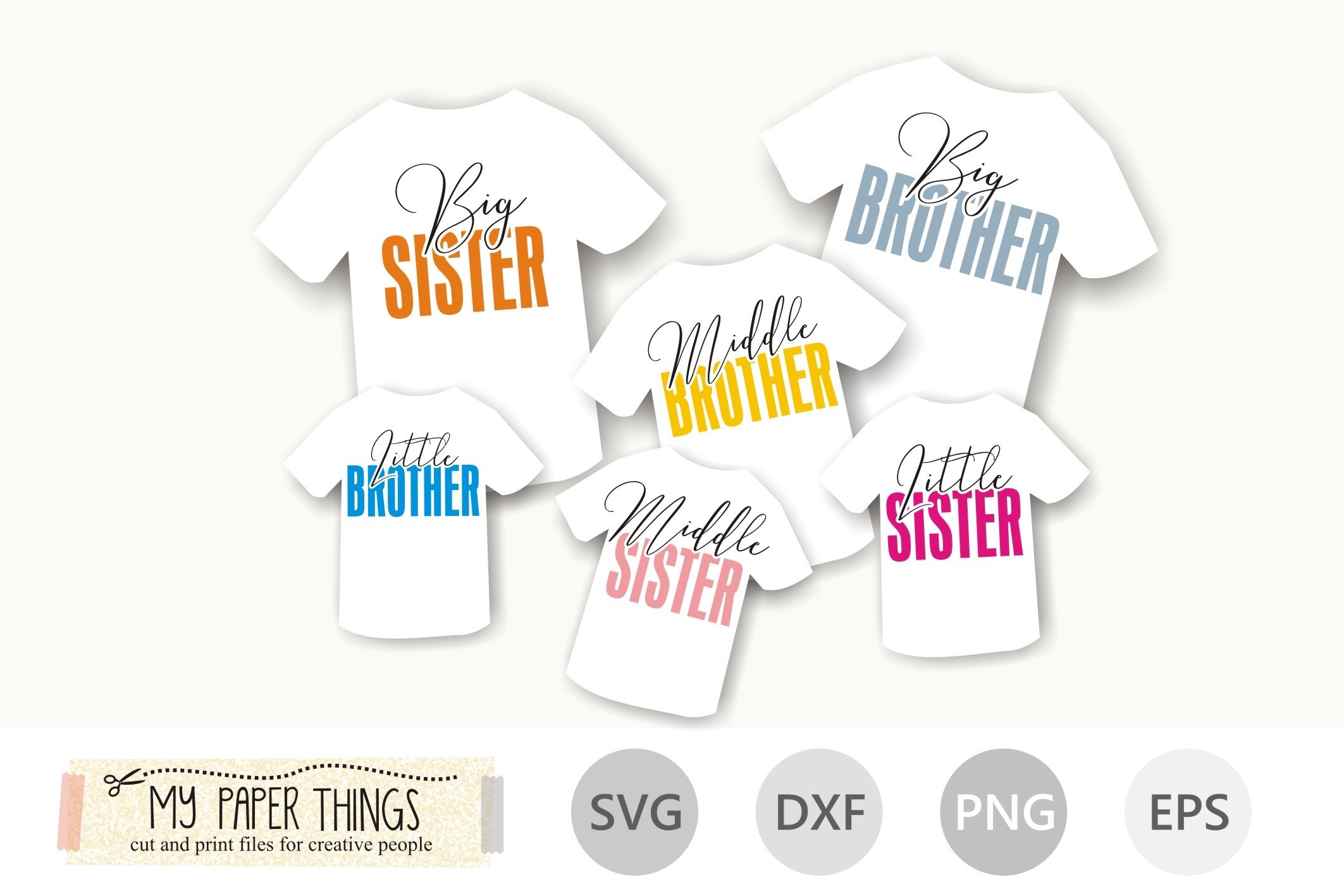 Siblings svg bundle, Big, Middle, Little, sister, brother (524602 ...