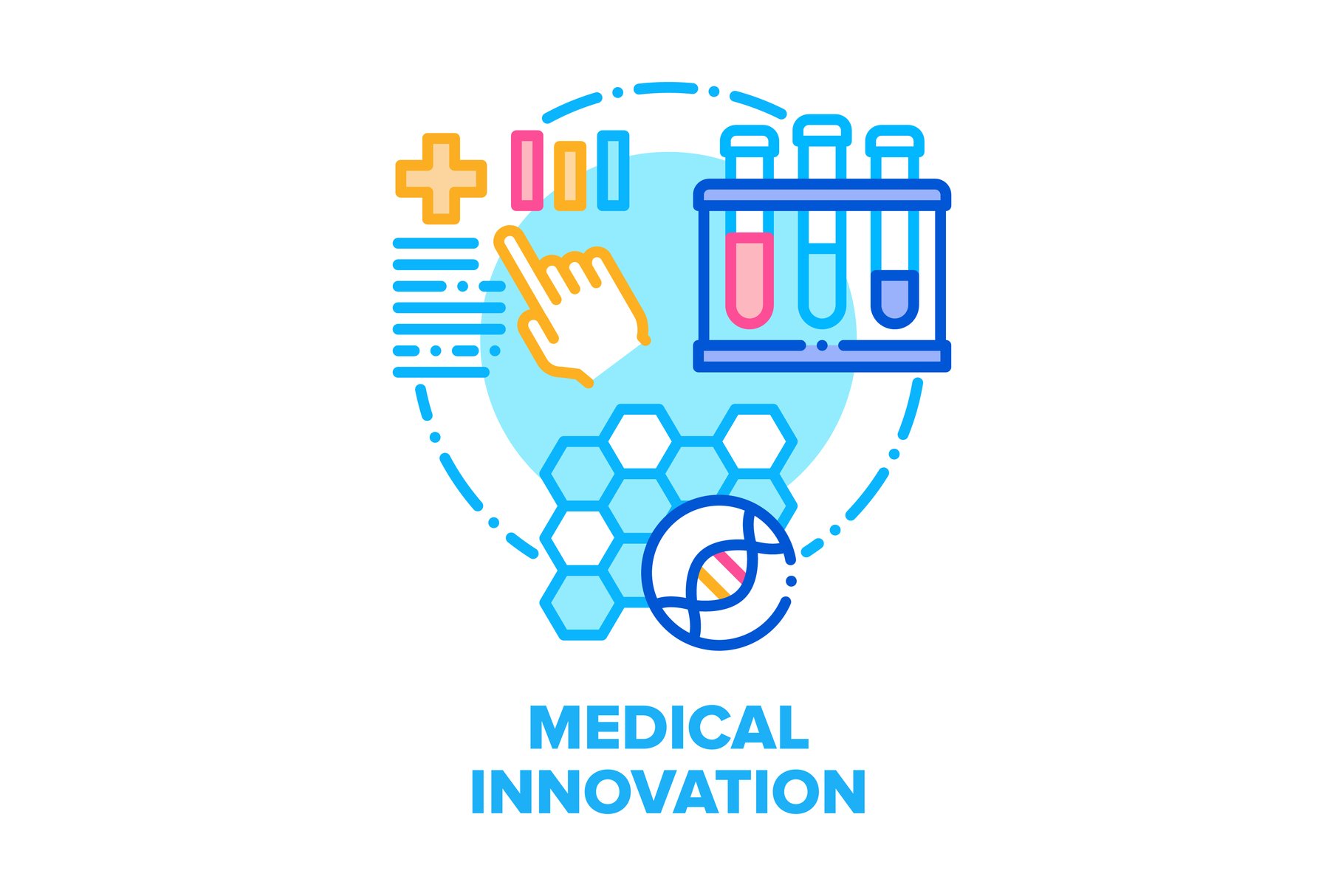 Medical Innovation Technology Vector Concept Color flat (1263008 ...