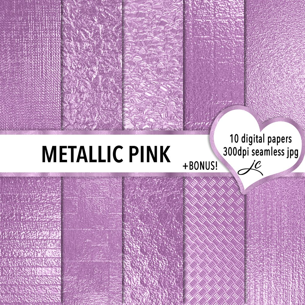 Metallic Pink Textures (56499) | Textures | Design Bundles