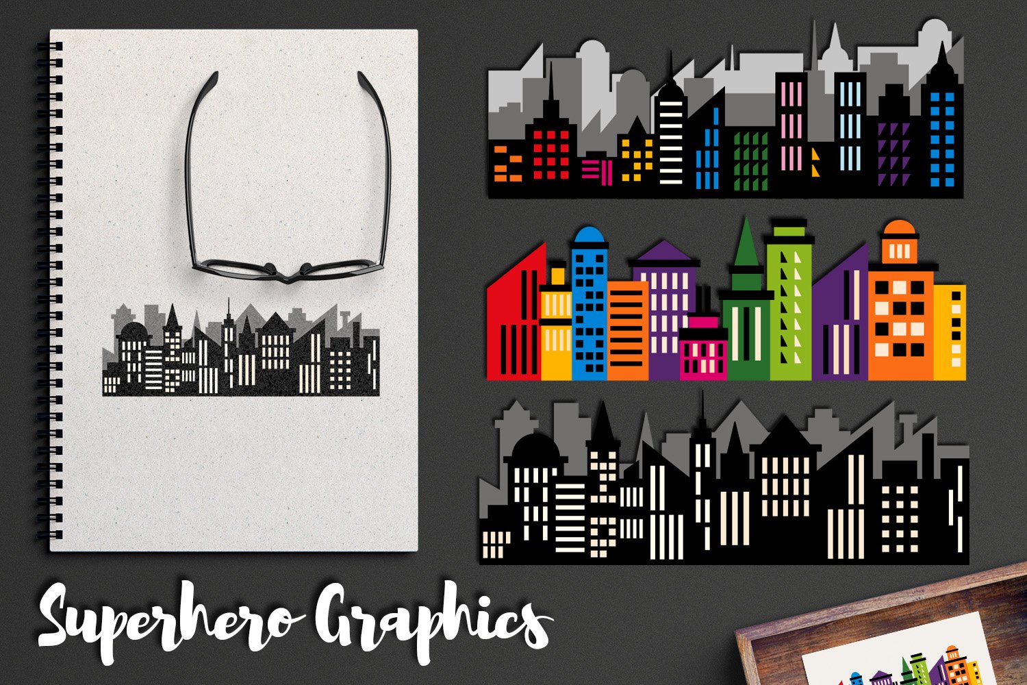 Superhero Skyscraper City Buildings - Graphics Bundle (78539 ...