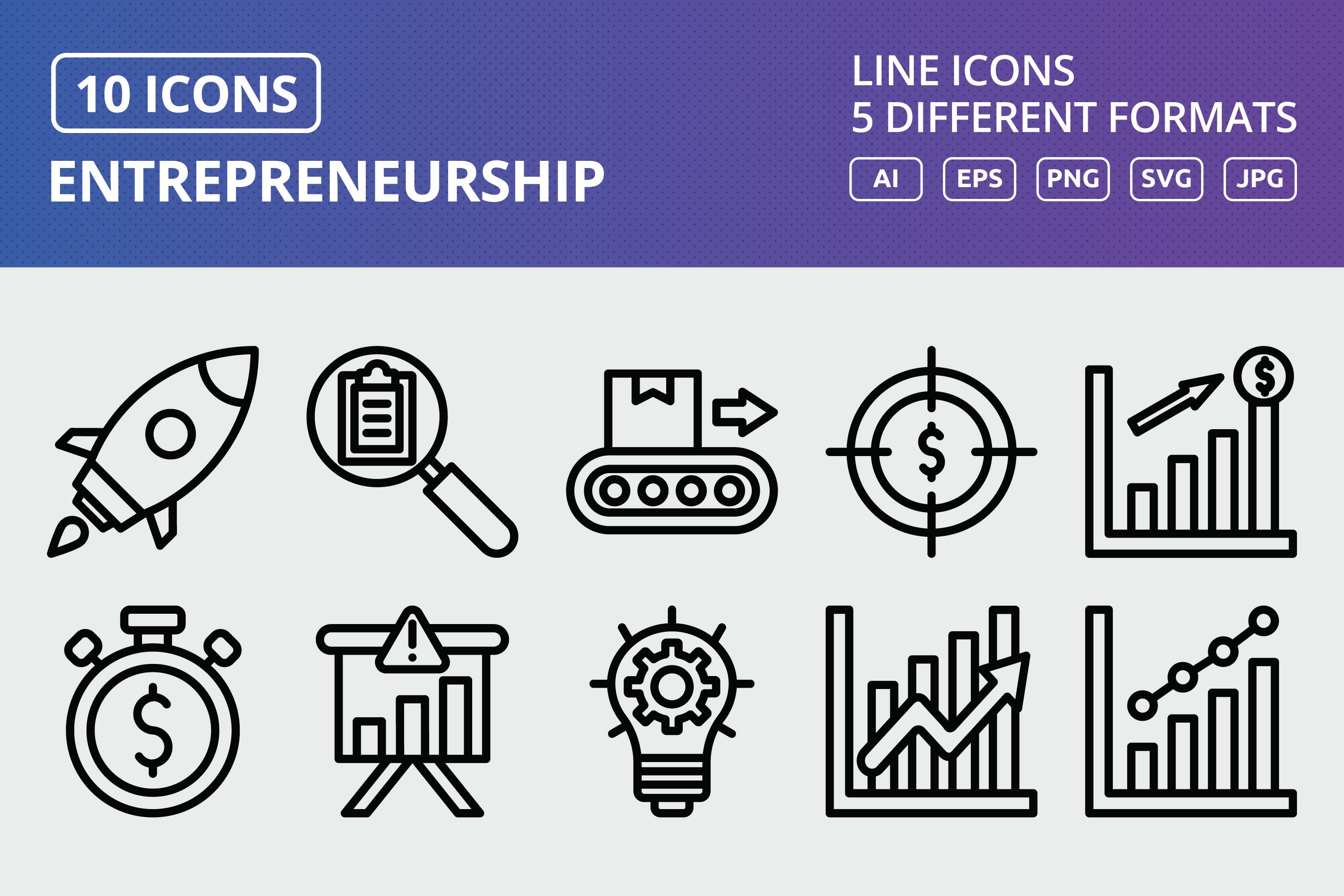 Vector Entrepreneurship Icon Set (2313998) | Icons | Design Bundles