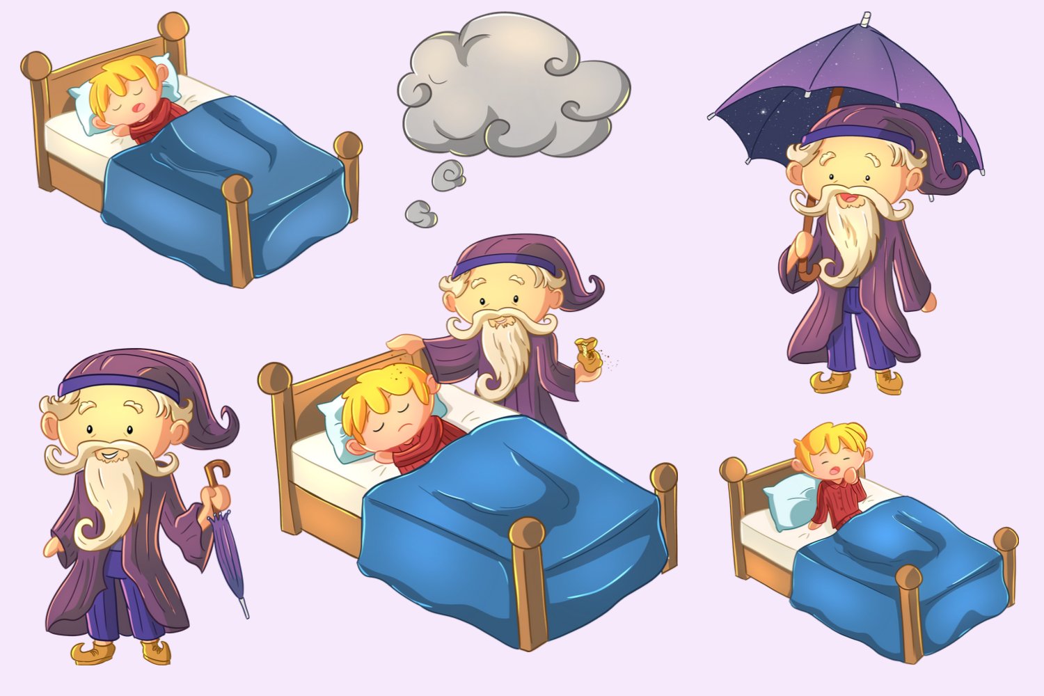 Sandman Fairy Tale Clip Art Collection (362794) | Illustrations ...