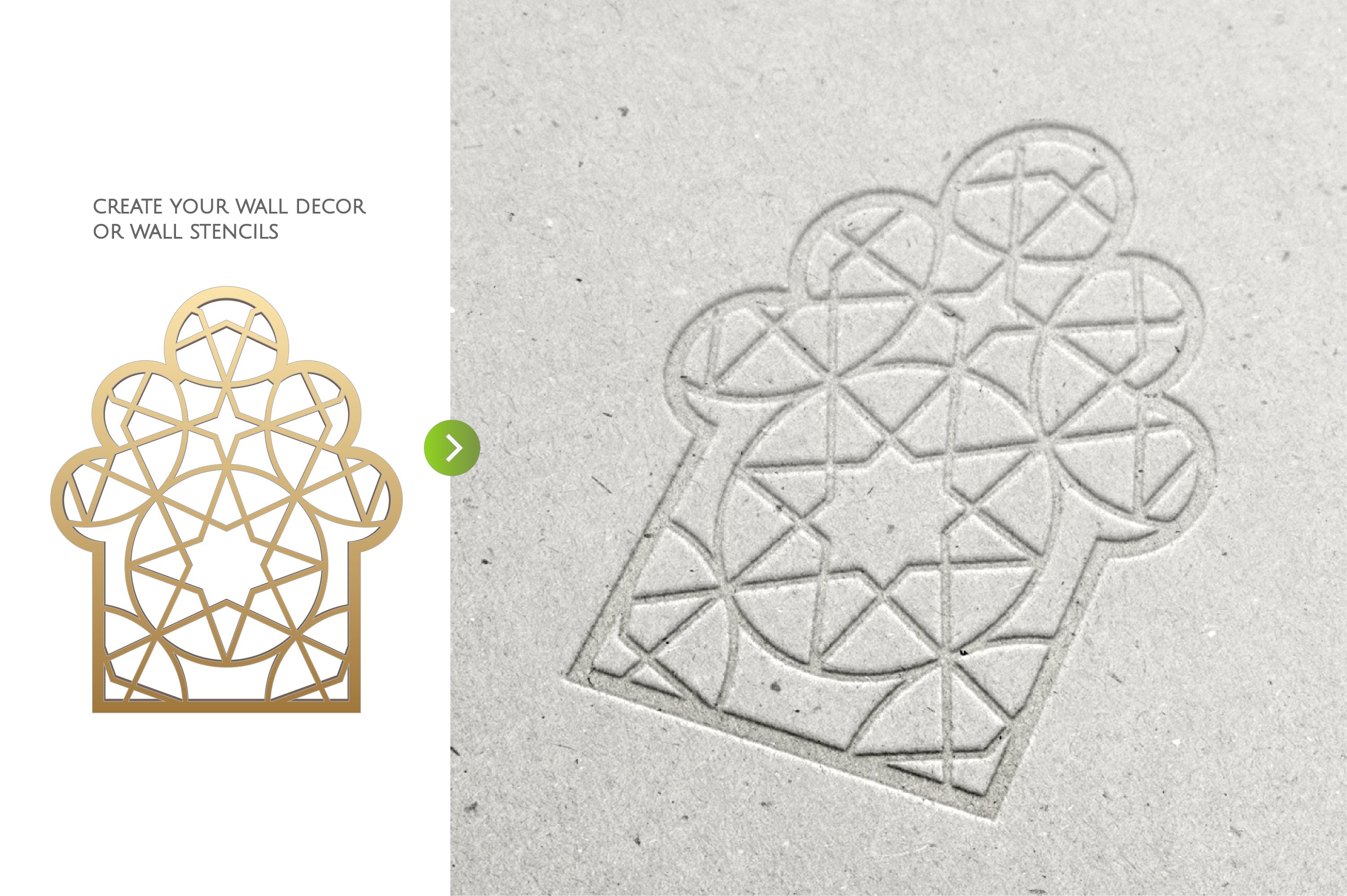 7 SVG templates, Arch wall & window decor, Geometric stencil (444353 ...