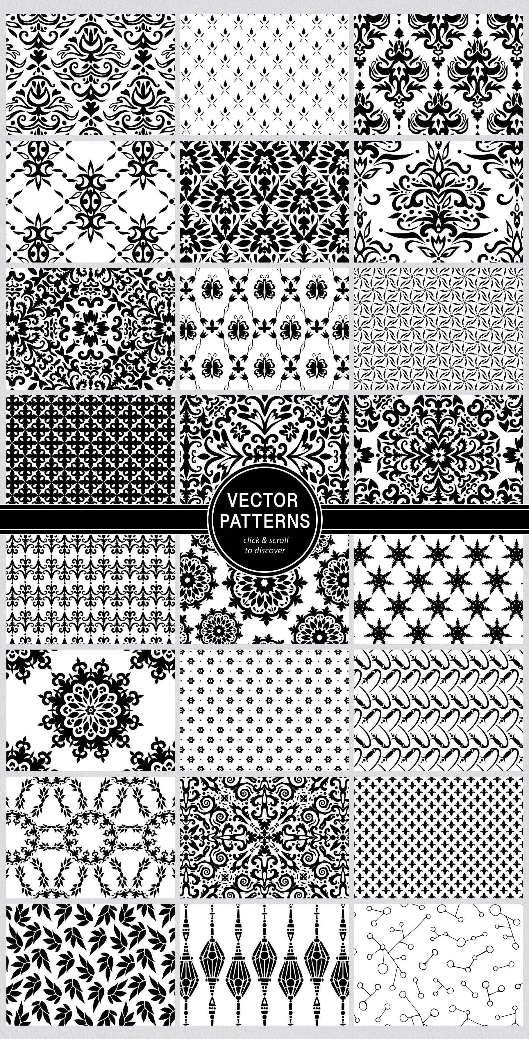 Seamless Textures & Patterns Bundle - Shabby Chic Design Kit (274482 ...