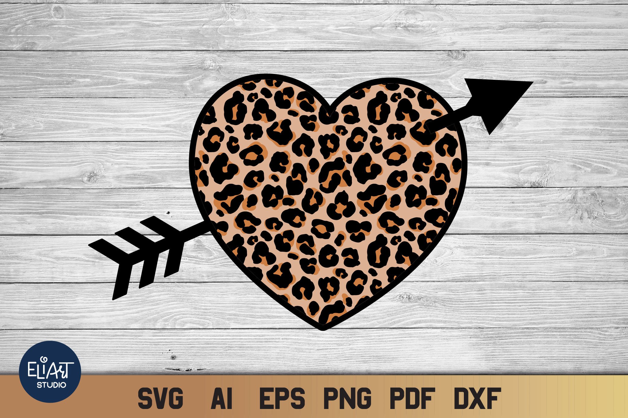 Valentines SVG | Cheetah Print Design | Leopard Heart SVG (1126403 ...