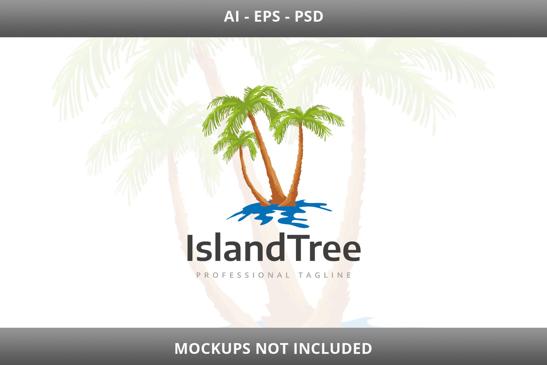 Island Tree Logo (671347) | Logos | Design Bundles