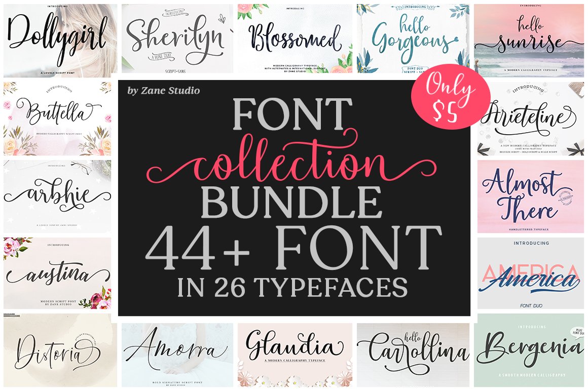Font Collection Bundle (877893) | Calligraphy | Font Bundles