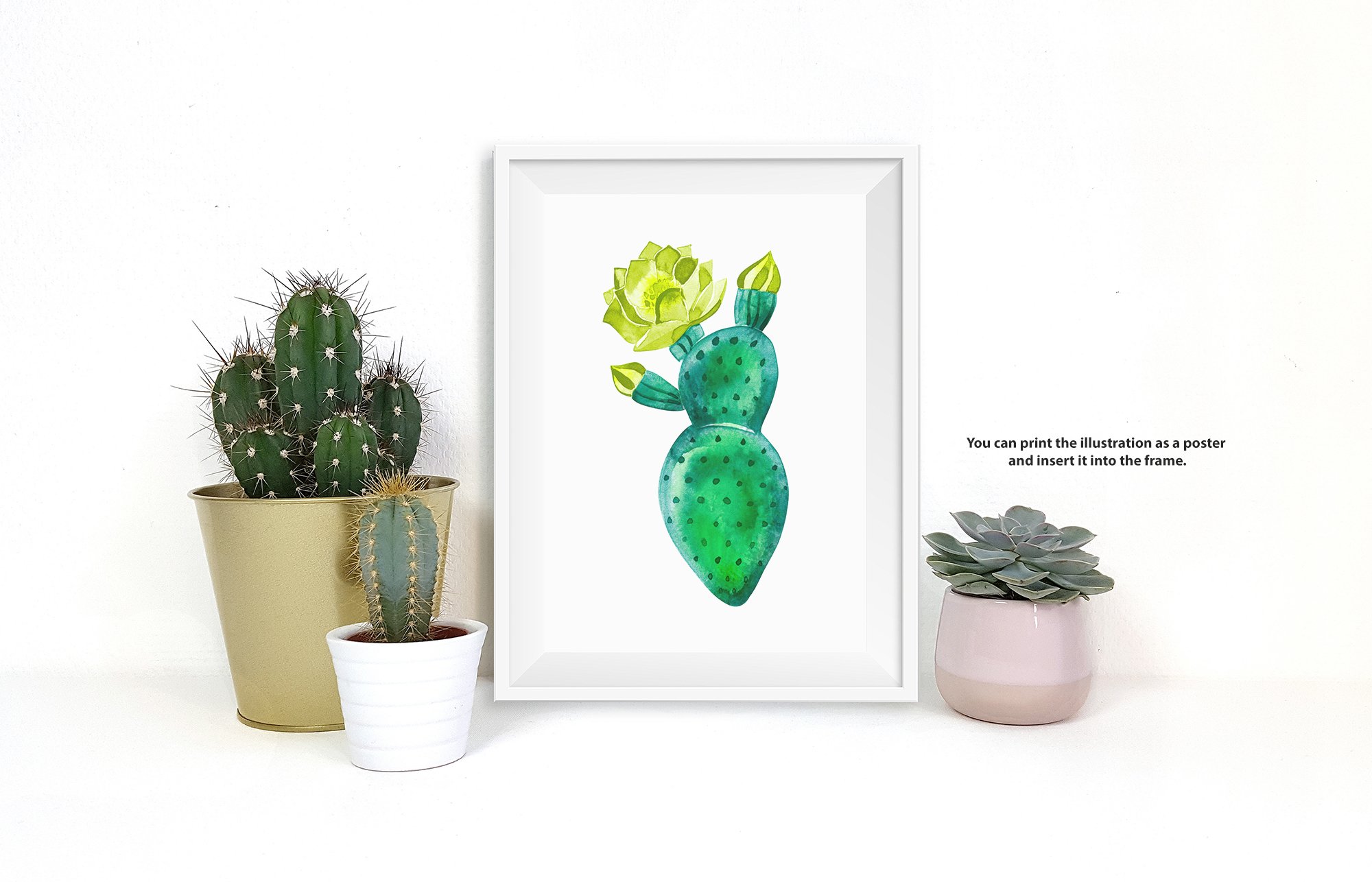 Watercolor succulents set (1159654) | Illustrations | Design Bundles
