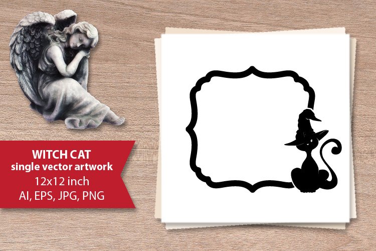 black cat - single vector artwork (870291) | Elements | Design Bundles