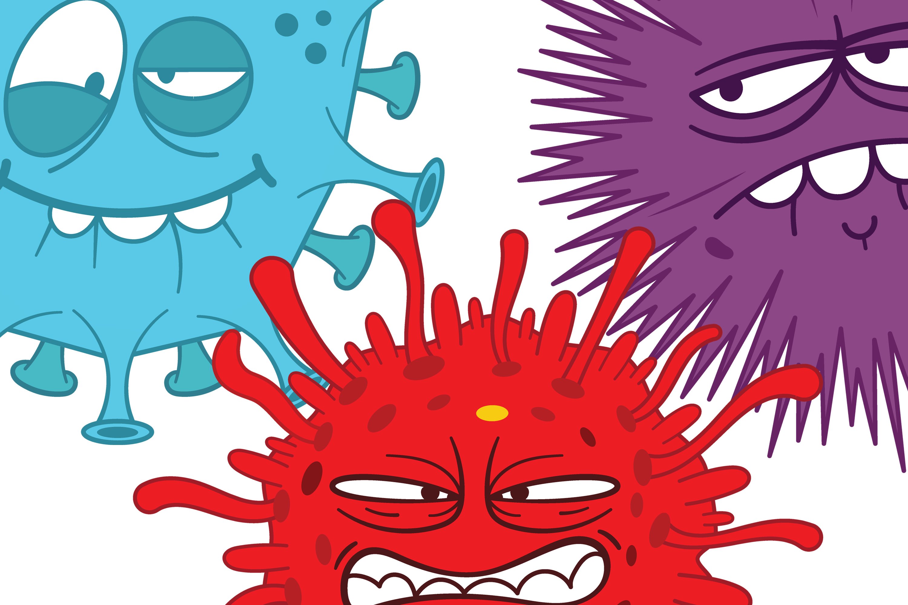 Virus and Bacteria Clip Art | Vector files (817163) | Decorations ...