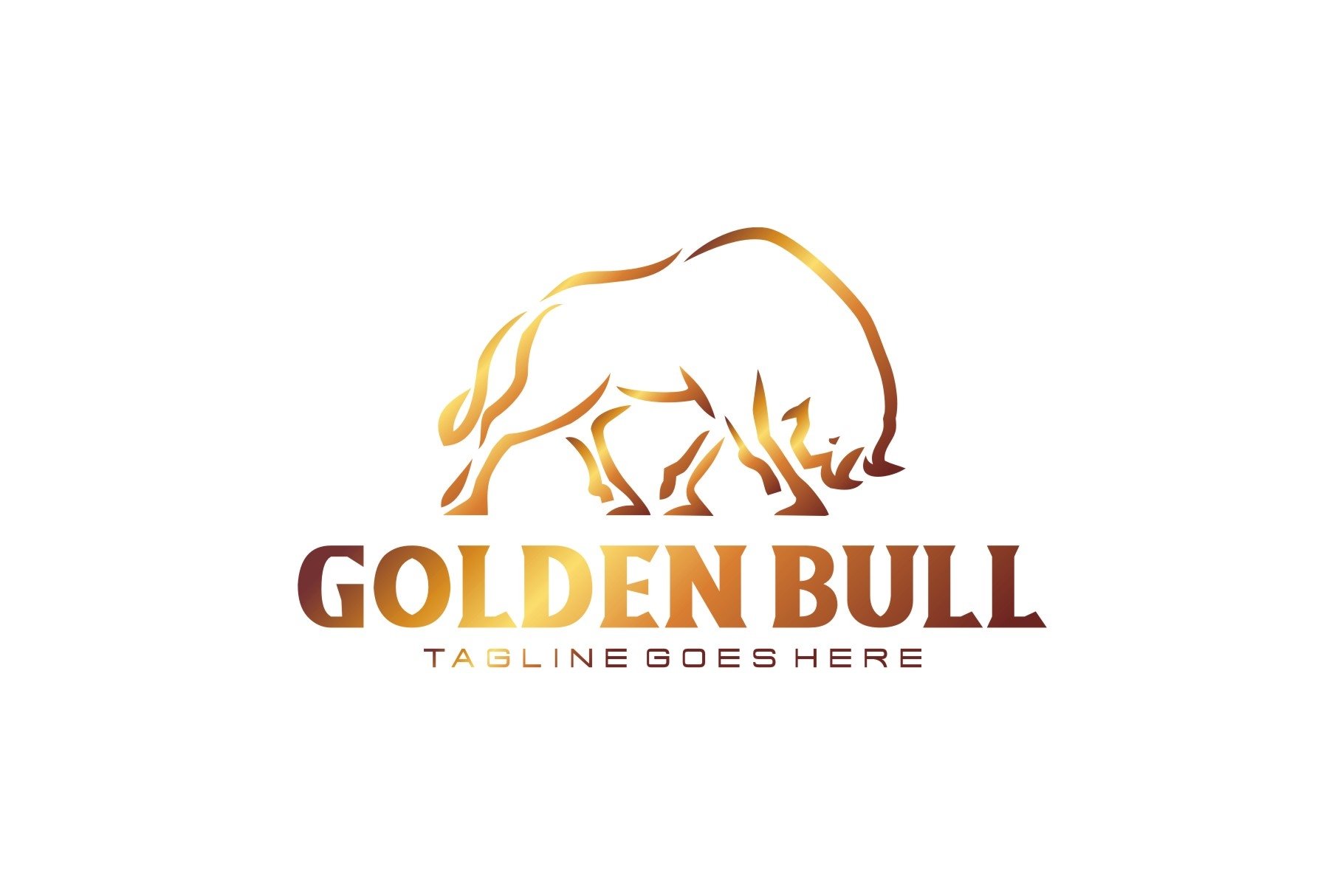 Golden Bull (542710) | Logos | Design Bundles