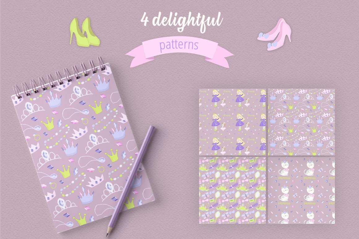 Cute Princess Illustration Set