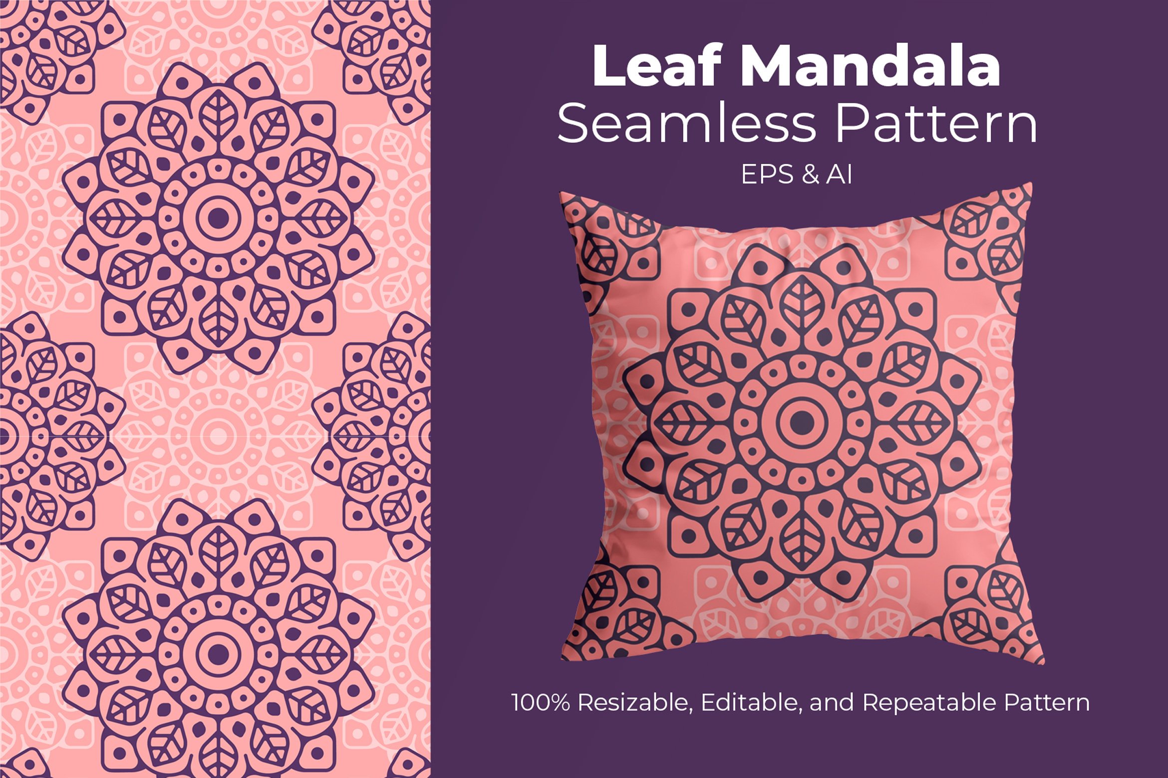 Leaf Mandala-Seamless Pattern