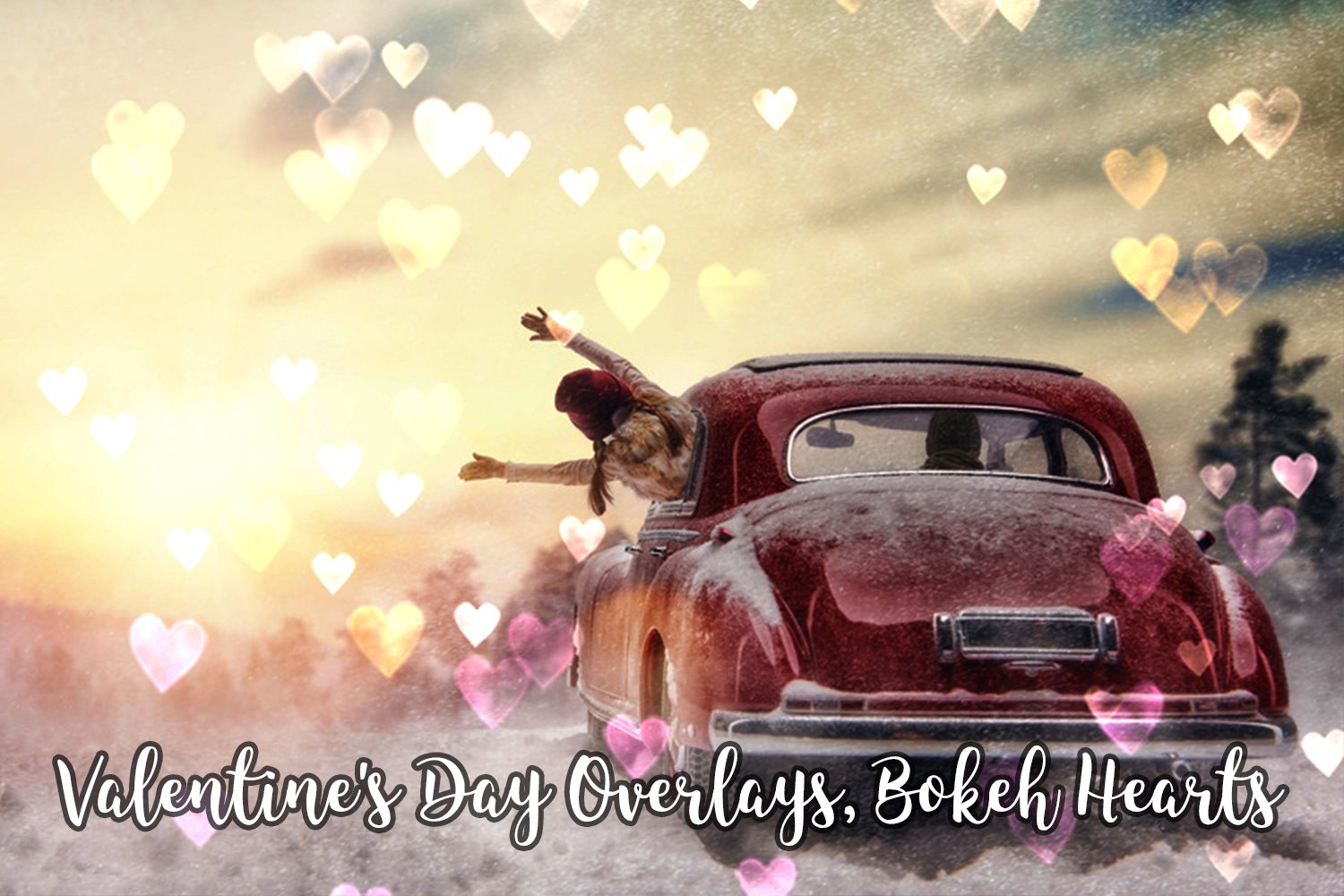 Valentine's Day Overlays, Bokeh Hearts Overlays (210628) | Backgrounds ...