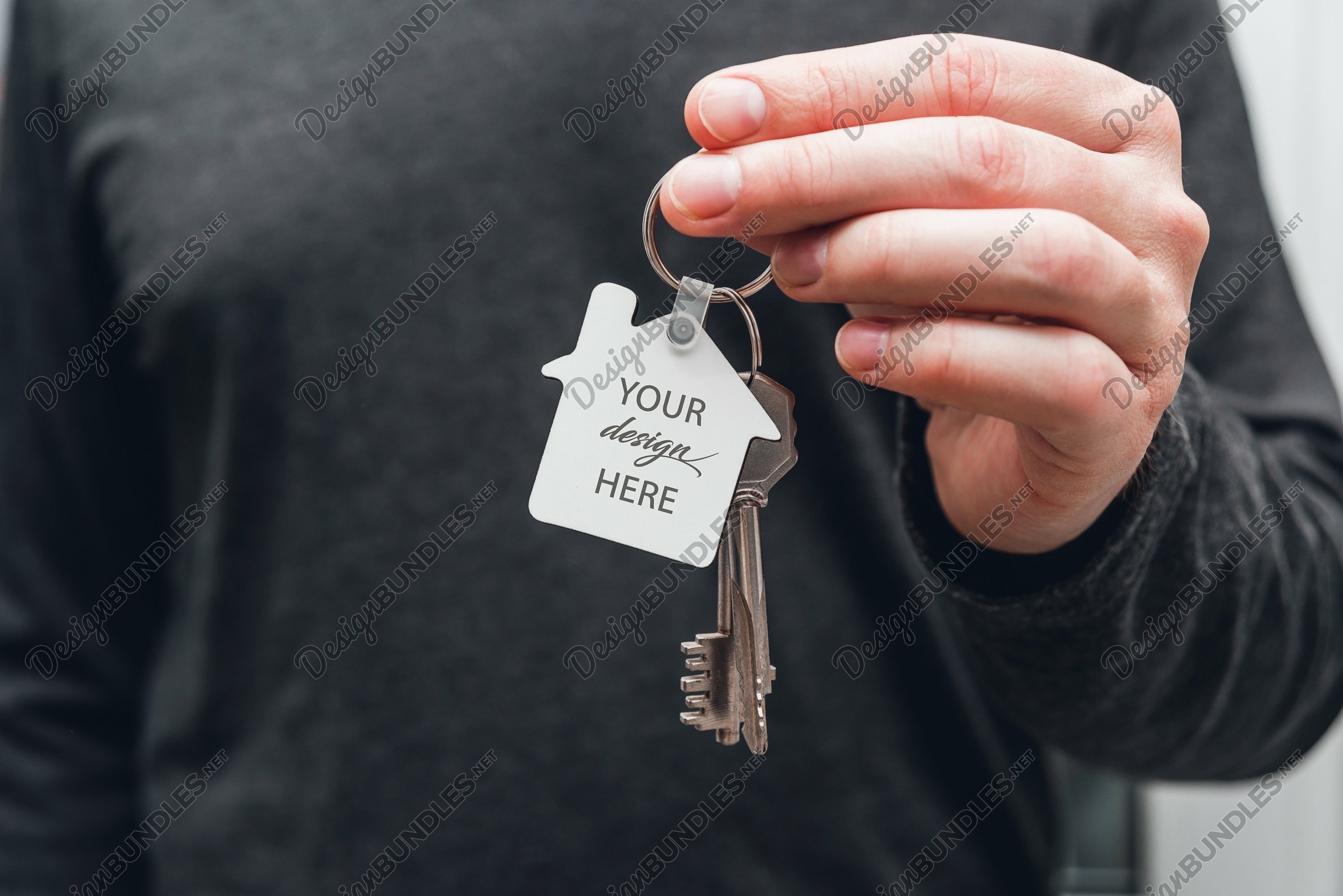 House shaped keychain mockup in hand (1745948) | Scene Creators ...