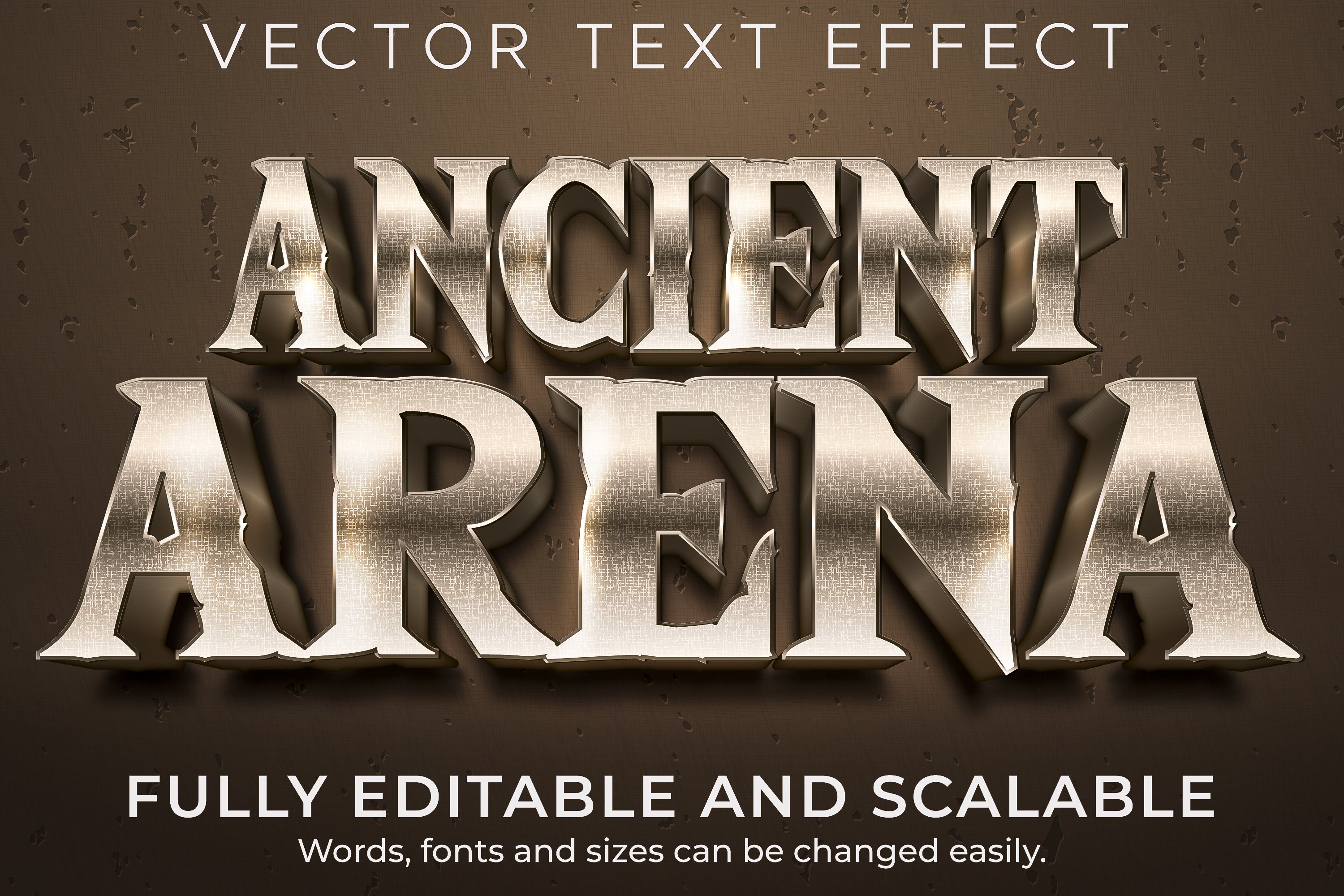 Editable text effect, ancient arena text style (1315457) | Illustrator ...