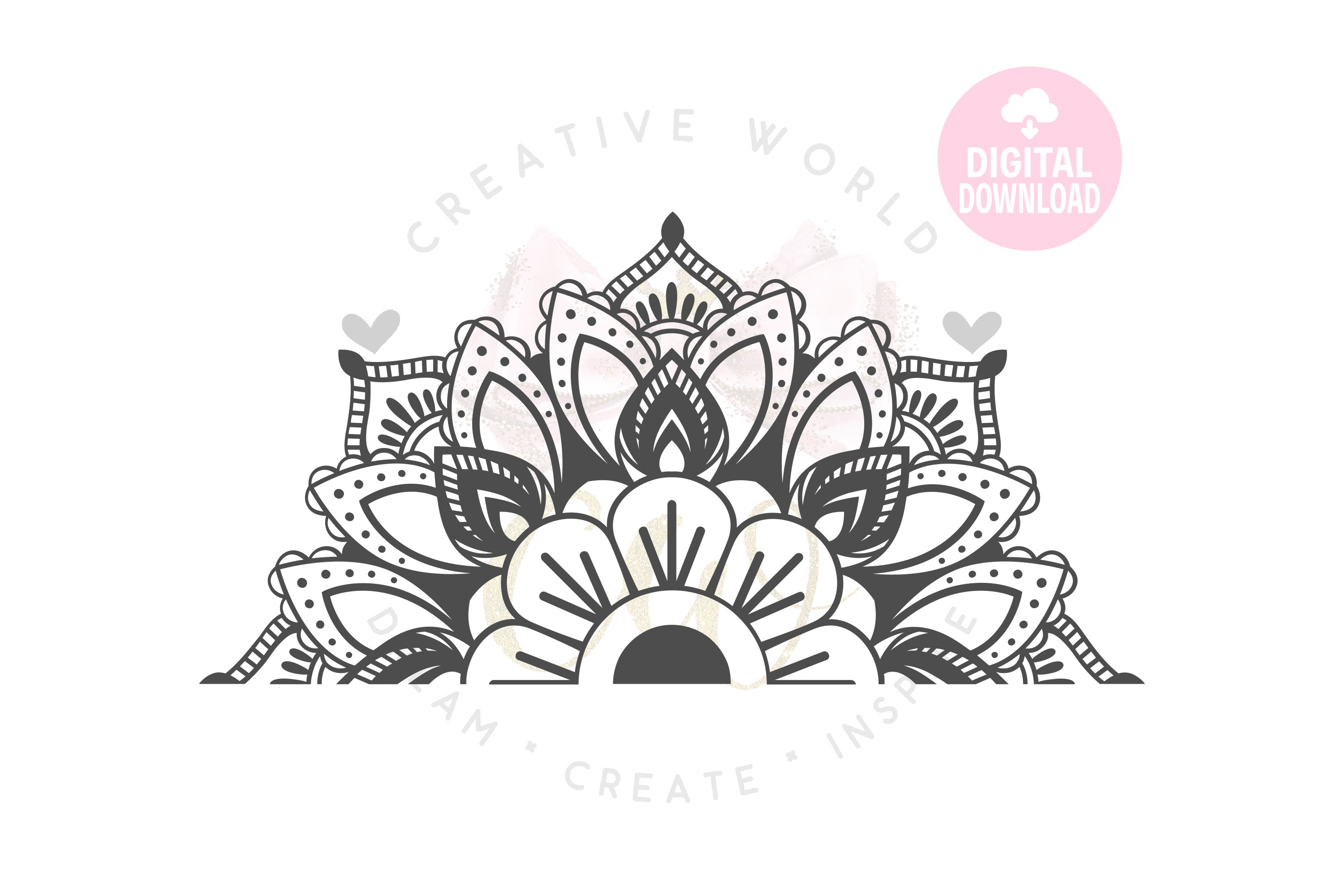 Half mandala car decal store