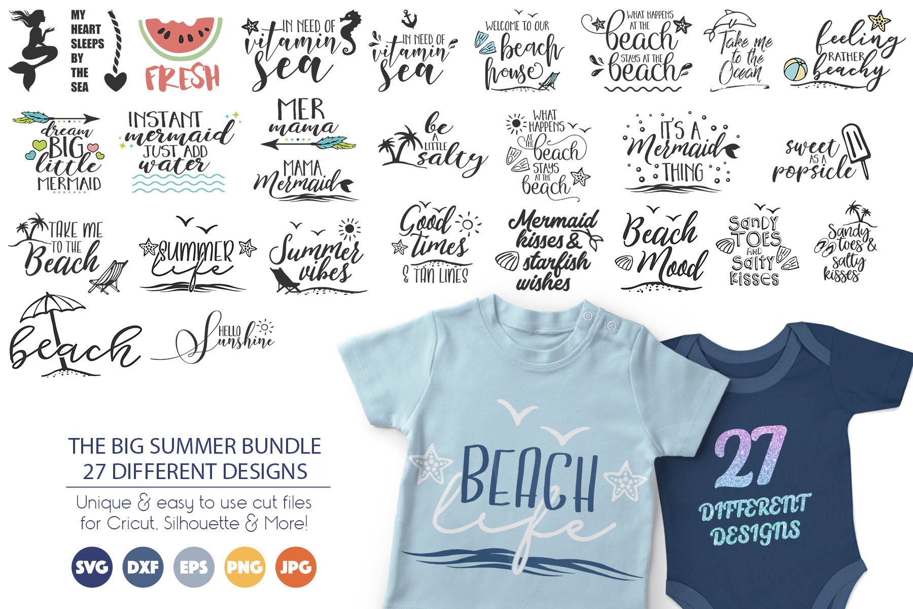The BIG SUMMER Bundle - 27 SVG Designs
