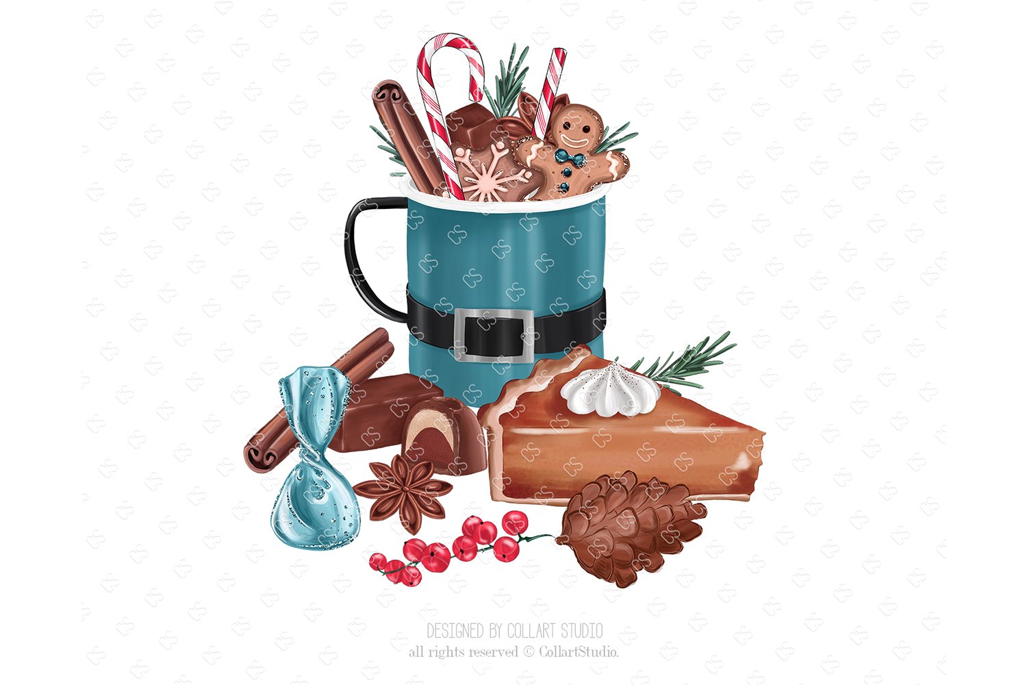 Christmas sweets, desserts clip art, gingerbread cookies (962231 ...