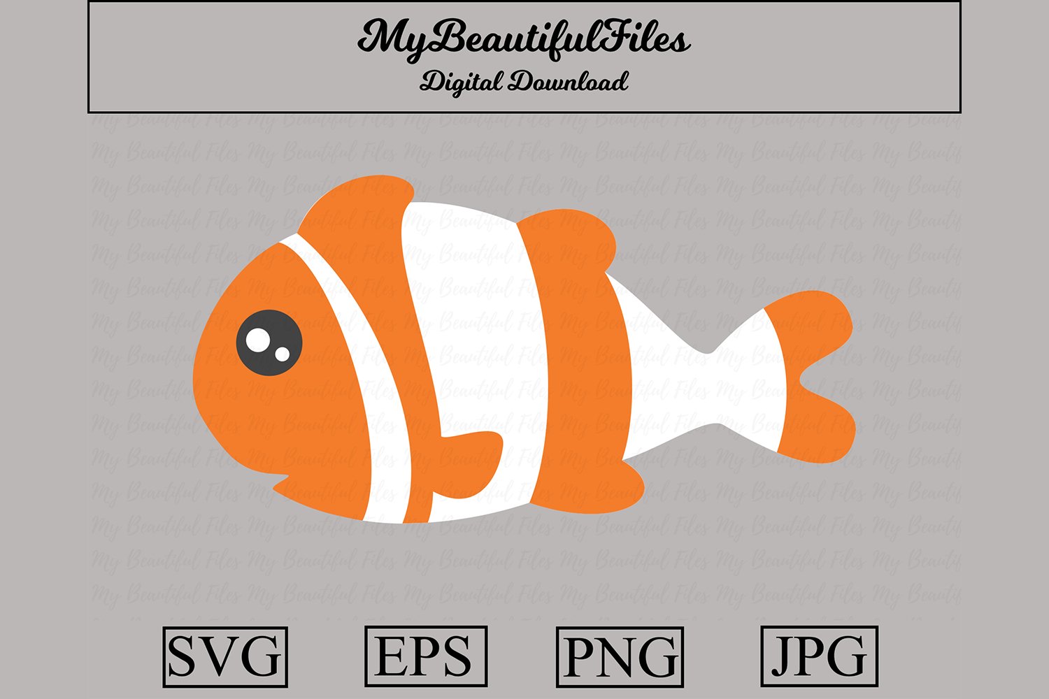 clown fish SVG - Cute animal SVG, EPS, PNG and JPG (840234 ...
