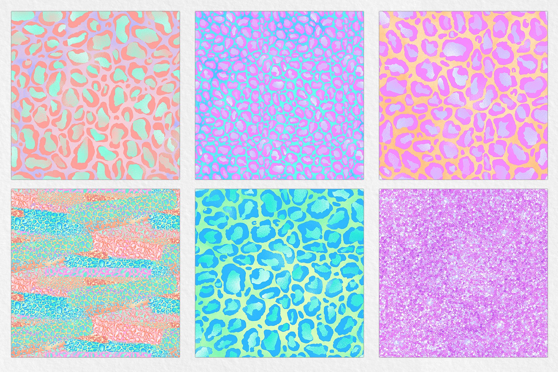 Pastel Leopard Digital Paper Pack