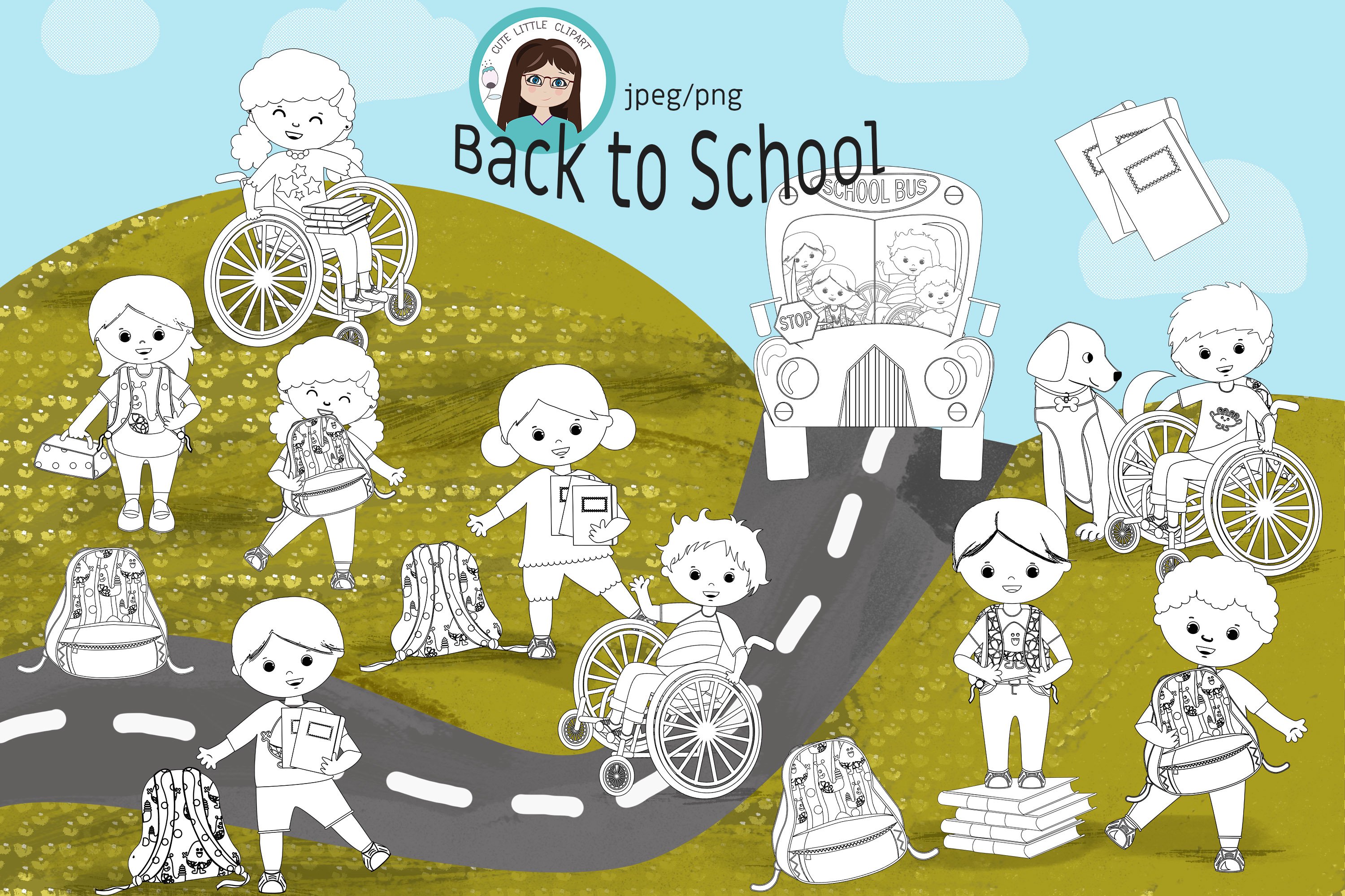 Back to school stamps (291742) | Printables | Design Bundles
